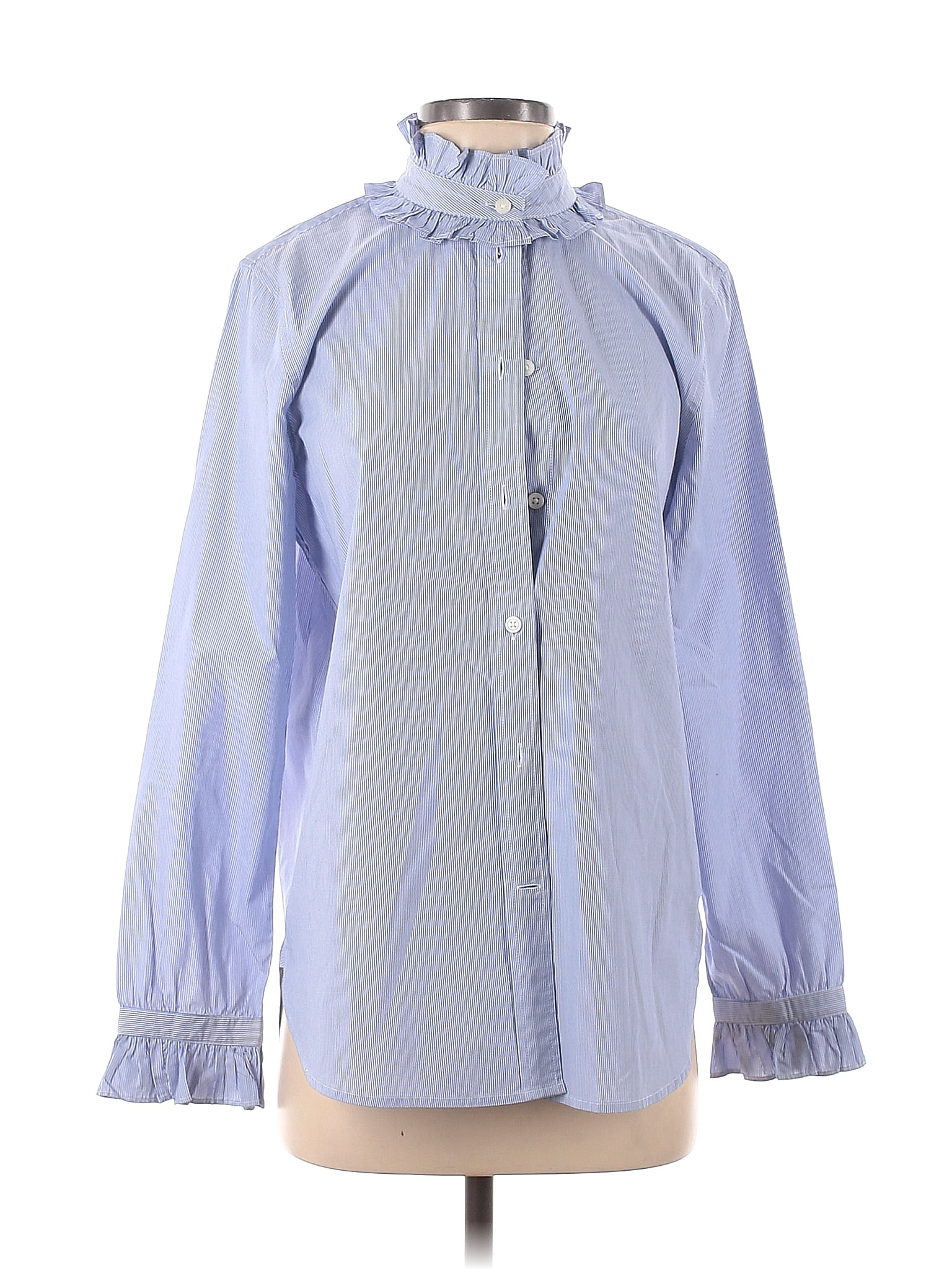 J.Crew 100% Cotton Blue Long Sleeve Button-Down Shirt Size 6 - 73% off | ThredUp