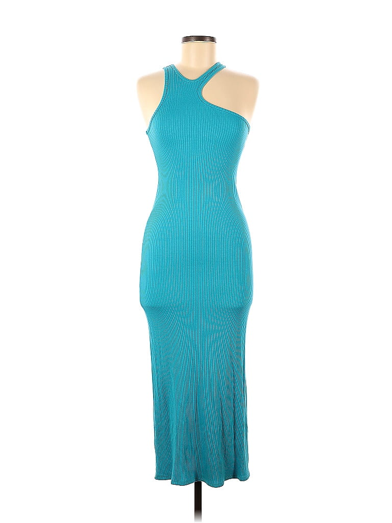 Simon Miller Solid Teal Mawga Asymmetric Dress Size Med (II or 2) - 60% ...