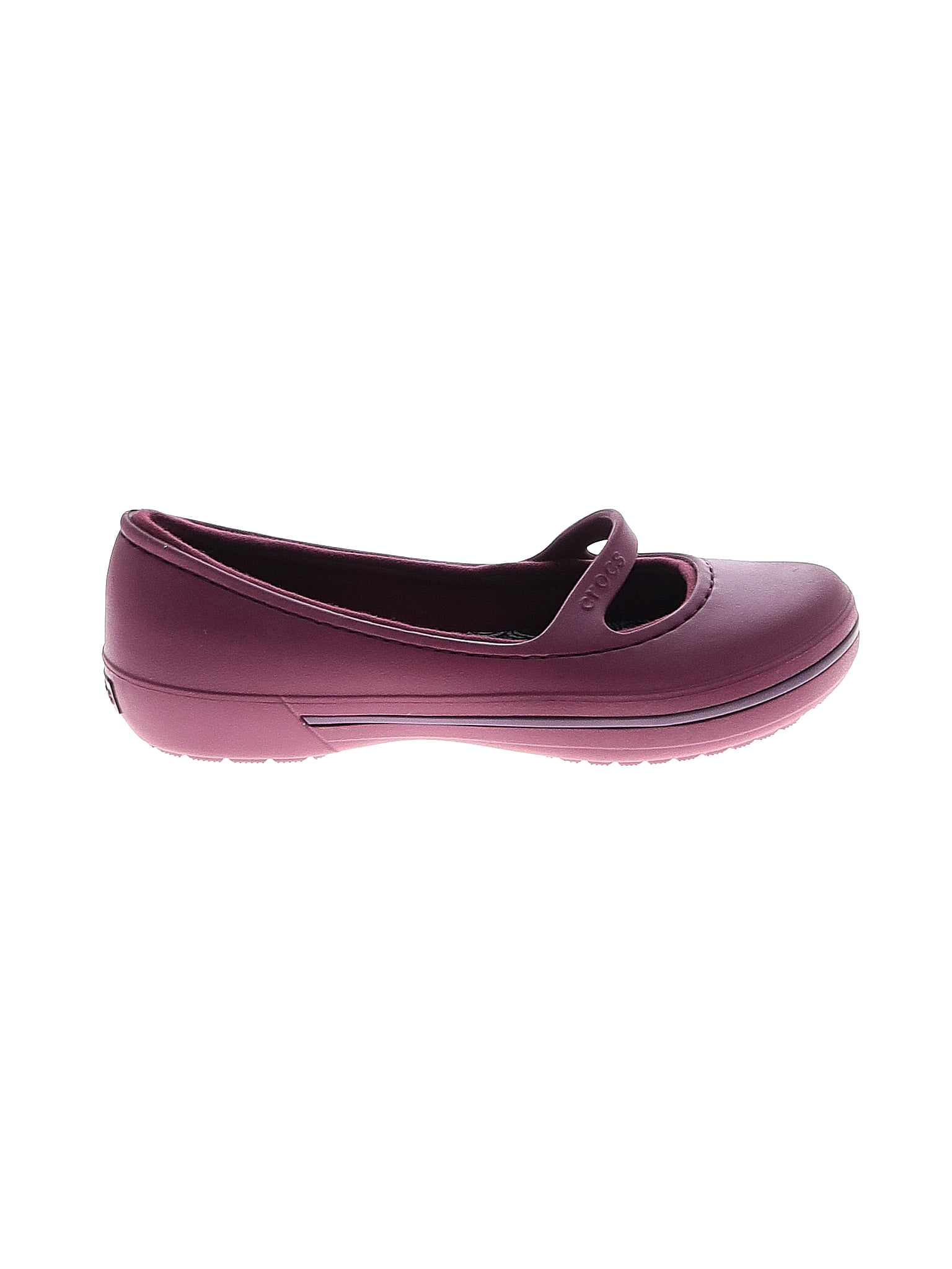 Crocs Solid Maroon Burgundy Flats Size 5 - 39% off | thredUP