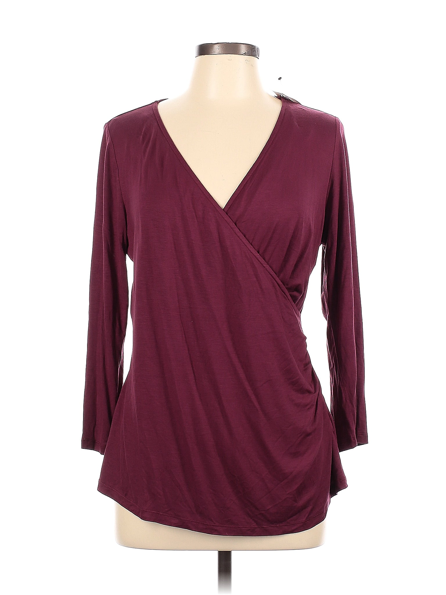 Lane Bryant Burgundy Long Sleeve T Shirt Size 10 12 Plus Plus 61