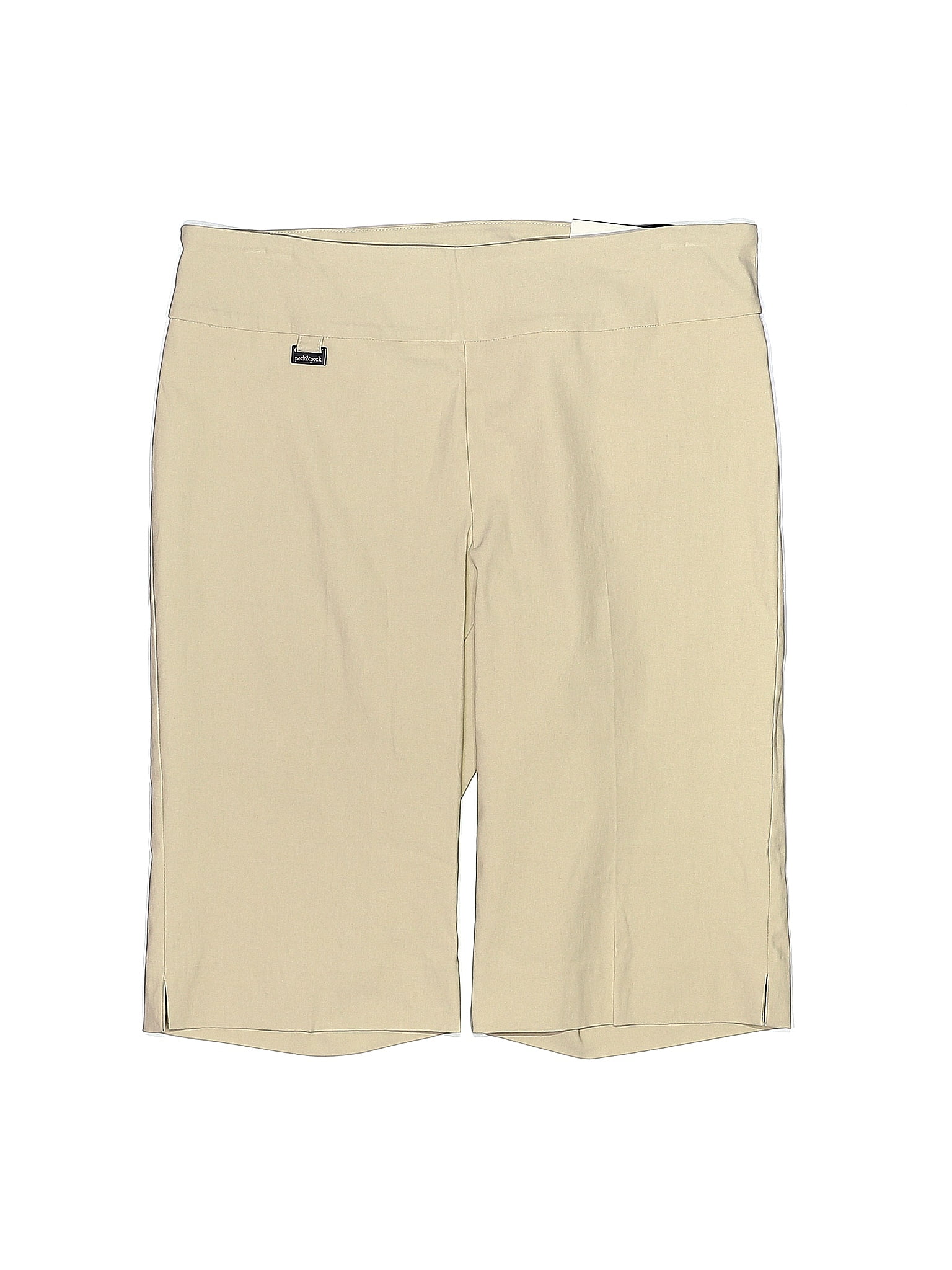Peck & Peck Solid Tan Ivory Shorts Size 12 - 65% off | thredUP