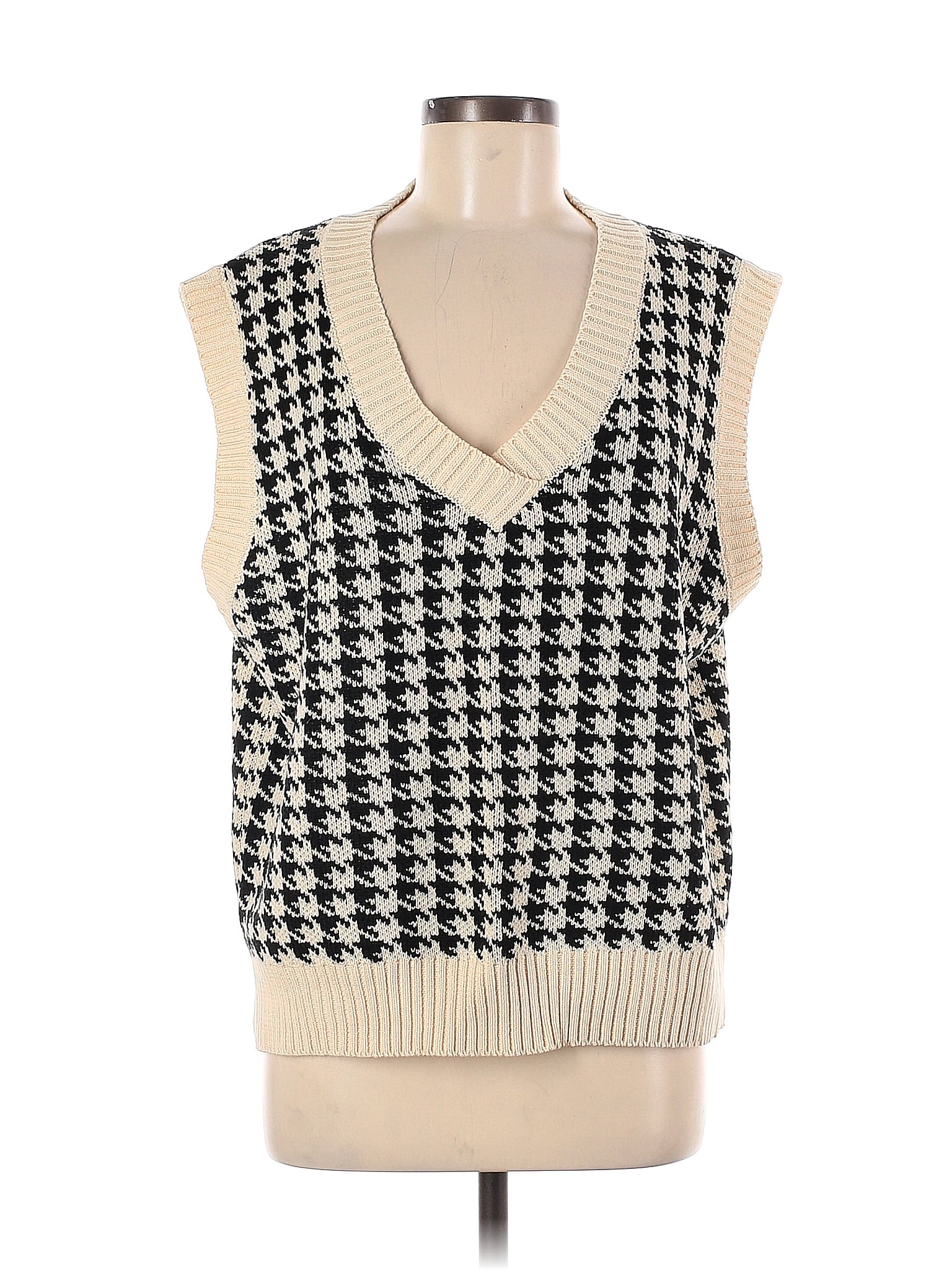 Shein 100% Polyester Ivory Sweater Vest Size S - 31% off | ThredUp