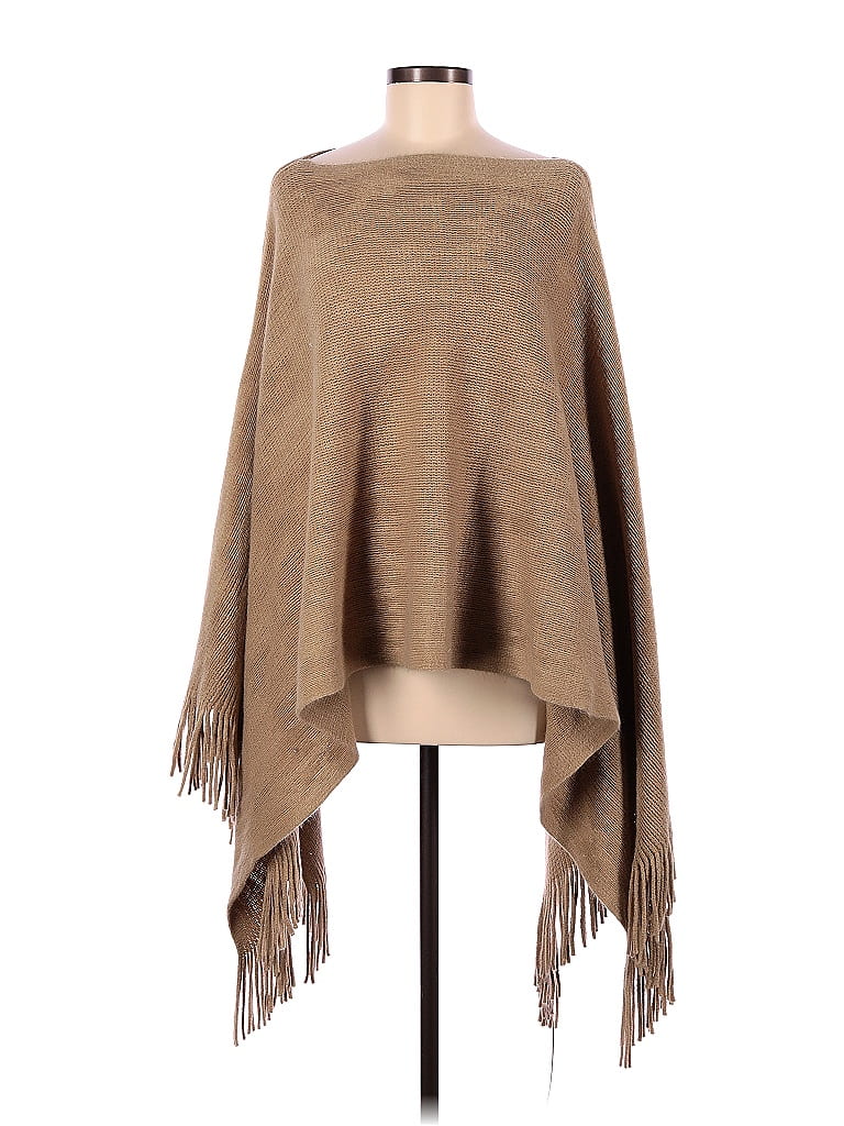 Shiraleah 100% Acrylic Solid Tan Brown Poncho One Size - 56% off | thredUP
