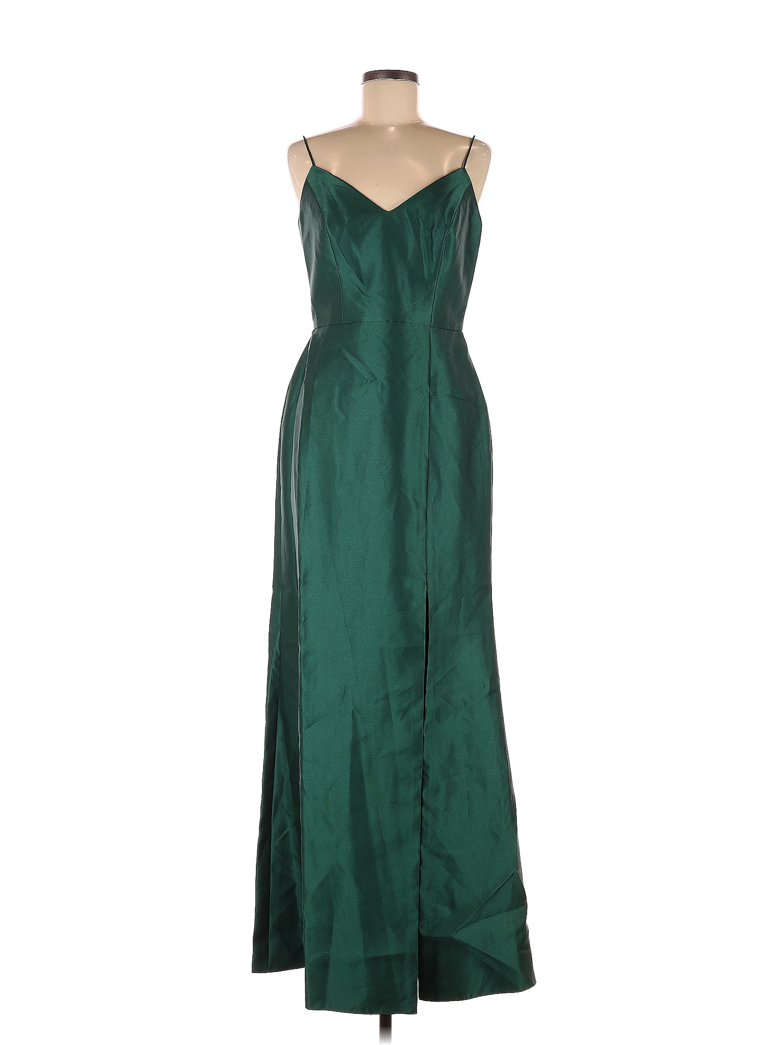 Alfred Sung 100 Polyester Solid Green Cocktail Dress Size 8 65 Off