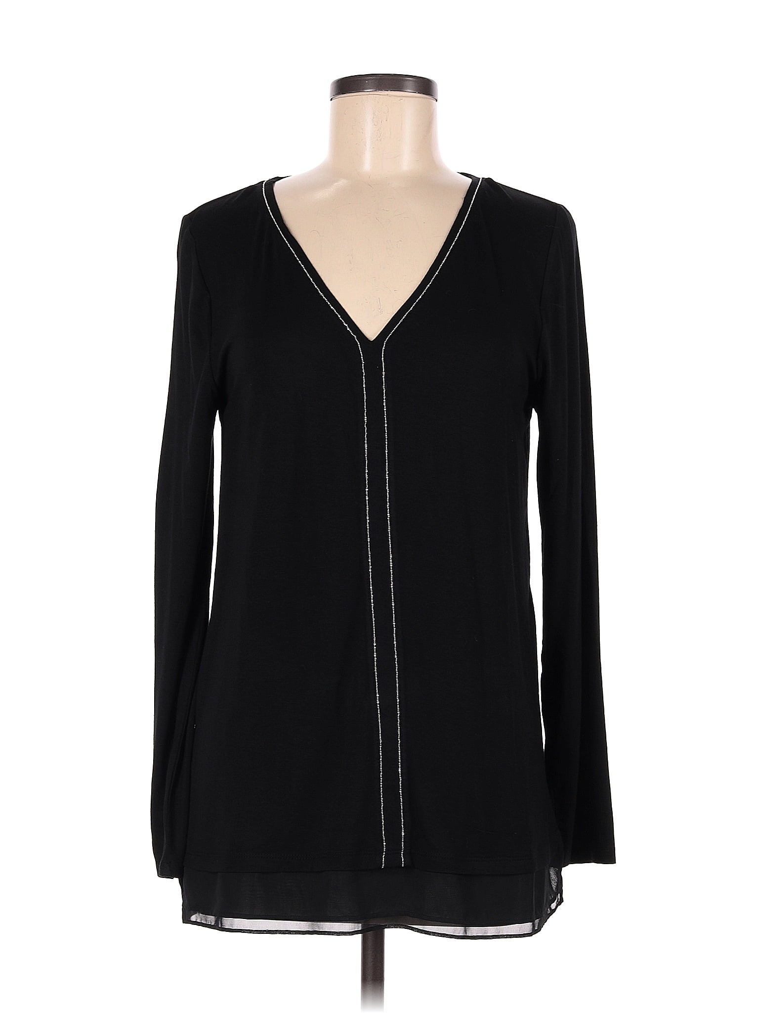 White House Black Market Black Long Sleeve Top Size M 70 Off Thredup