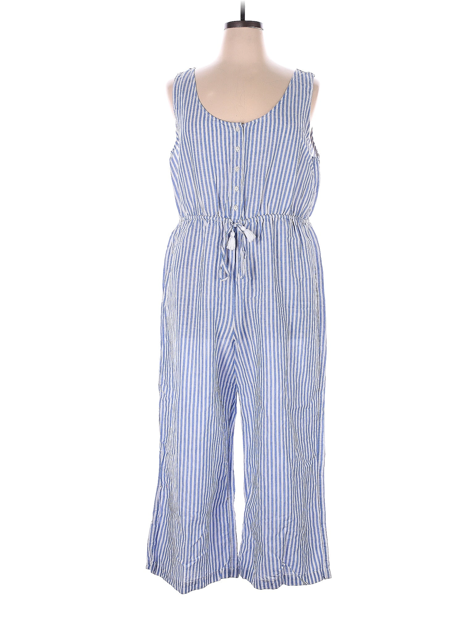 J.Crew Stripes Multi Color Blue Jumpsuit Size XL - 73% off | thredUP