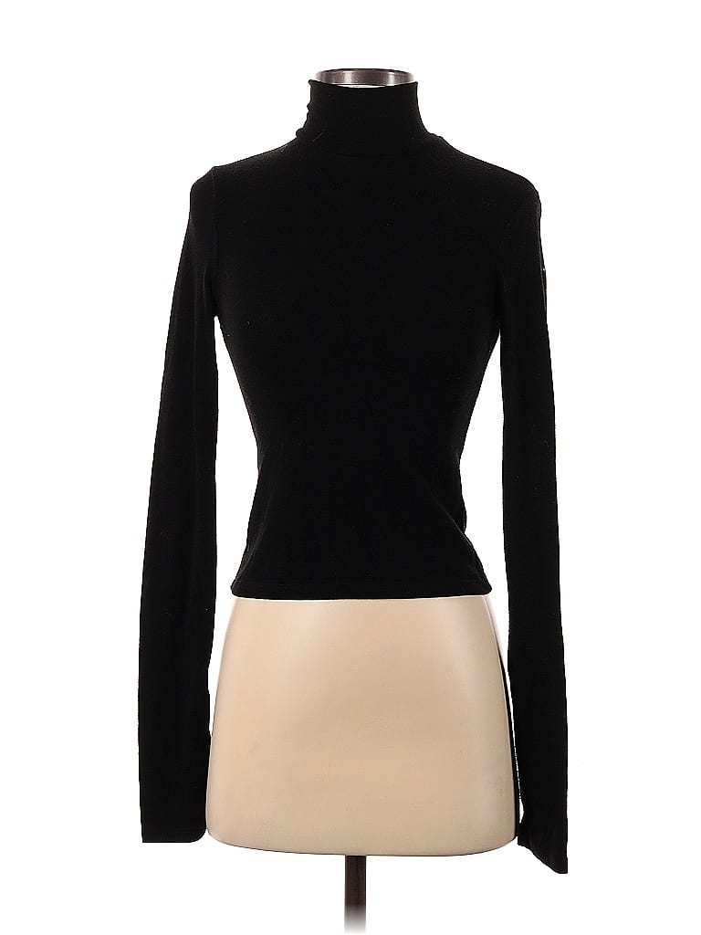 Alice Olivia Solid Black Long Sleeve Turtleneck Size Xs 80 Off