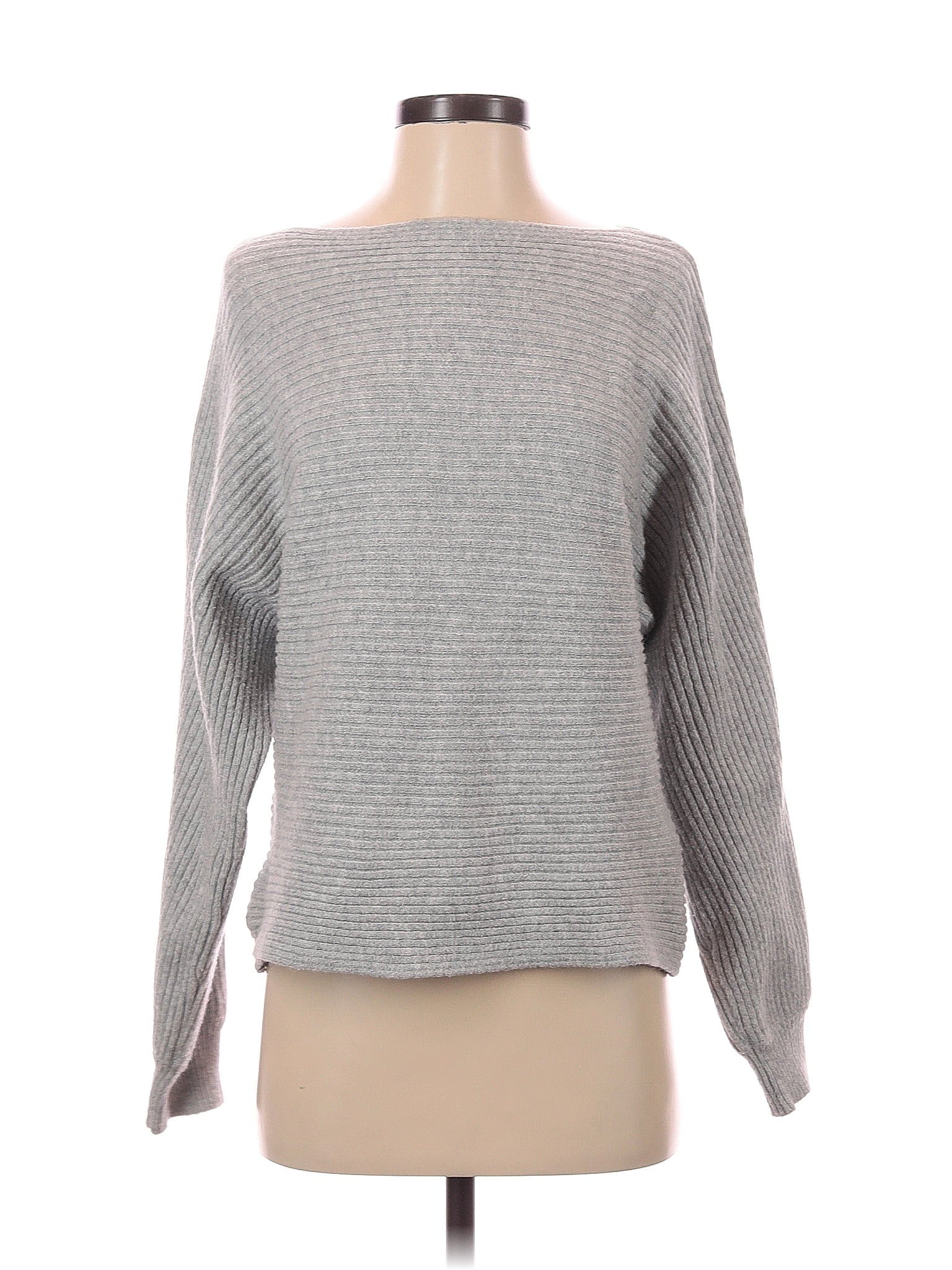 Open Edit Color Block Solid Gray Pullover Sweater Size XXS - 73% off ...
