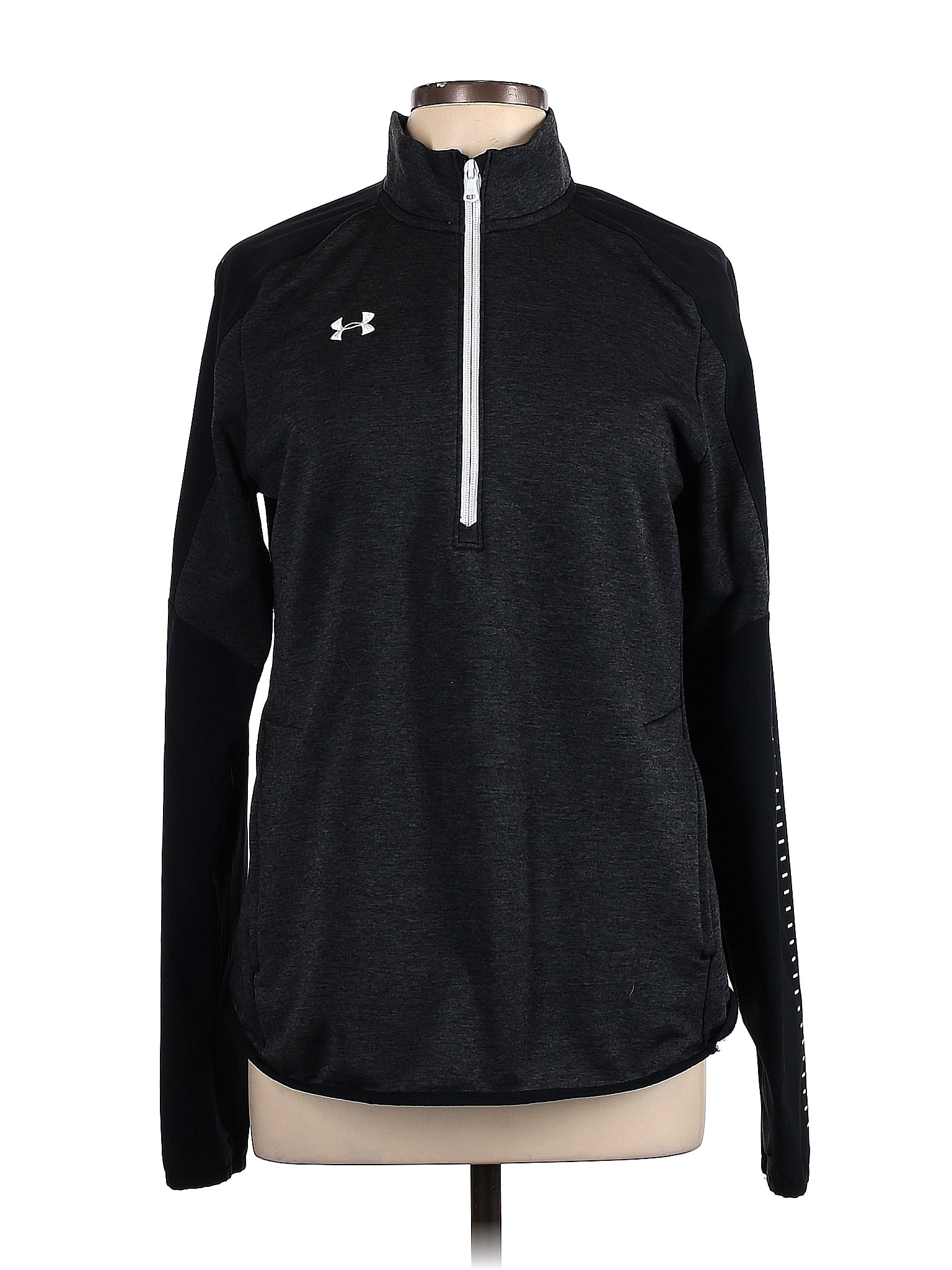 Under Armour 100% Polyester Solid Black Track Jacket Size L - 57% off | thredUP