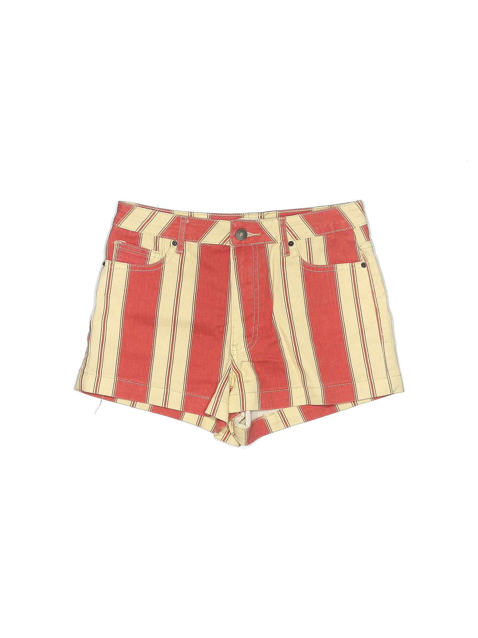 Forever 21 Color Block Stripes Multi Color Red Denim Shorts 26 Waist ...