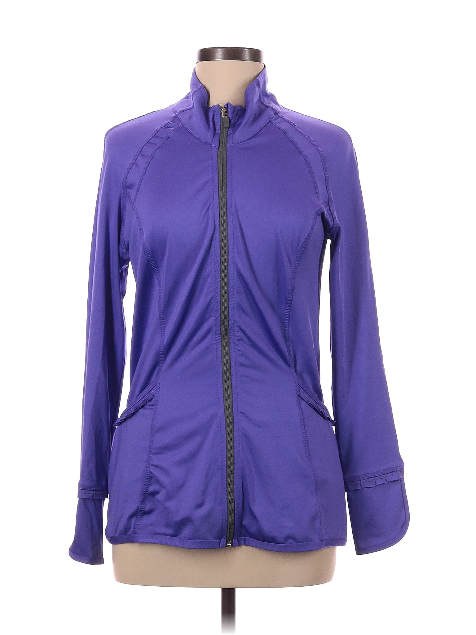 Apana Solid Purple Track Jacket Size M - 59% off | thredUP