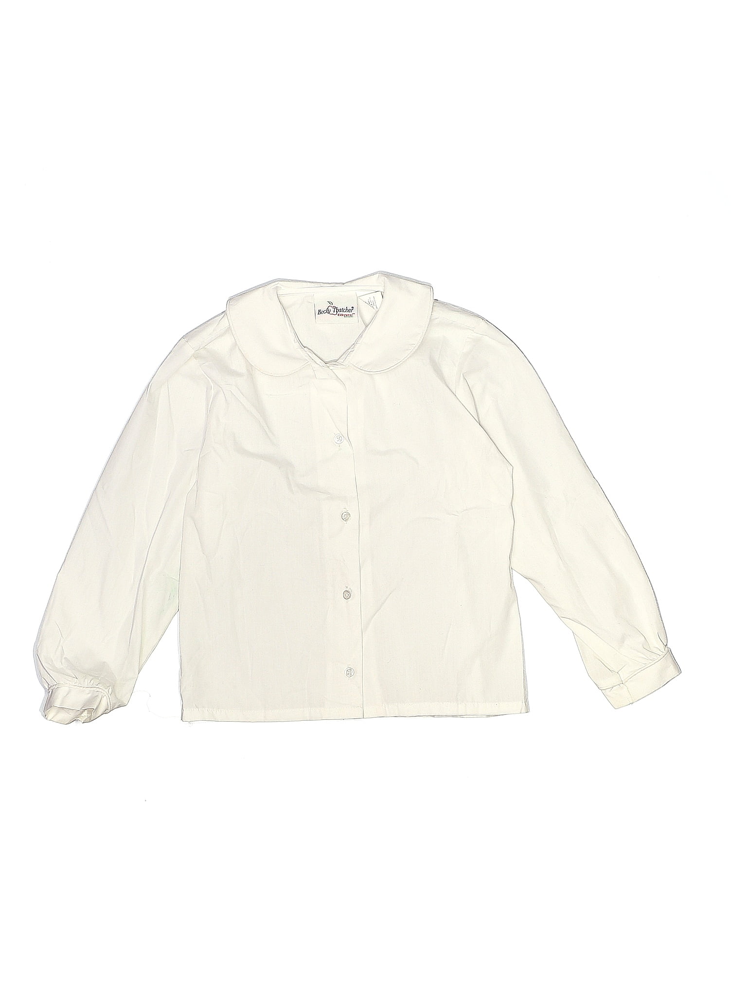 Becky Thatcher Solid Ivory Long Sleeve Button-Down Shirt Size 6 - 60% ...
