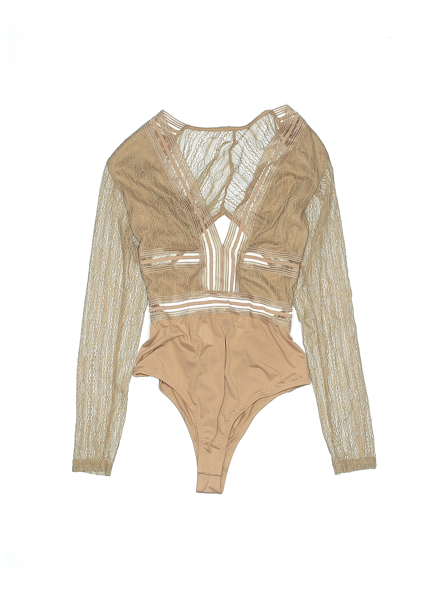 Lulus Solid Tan Bodysuit Size S - 67% off | thredUP