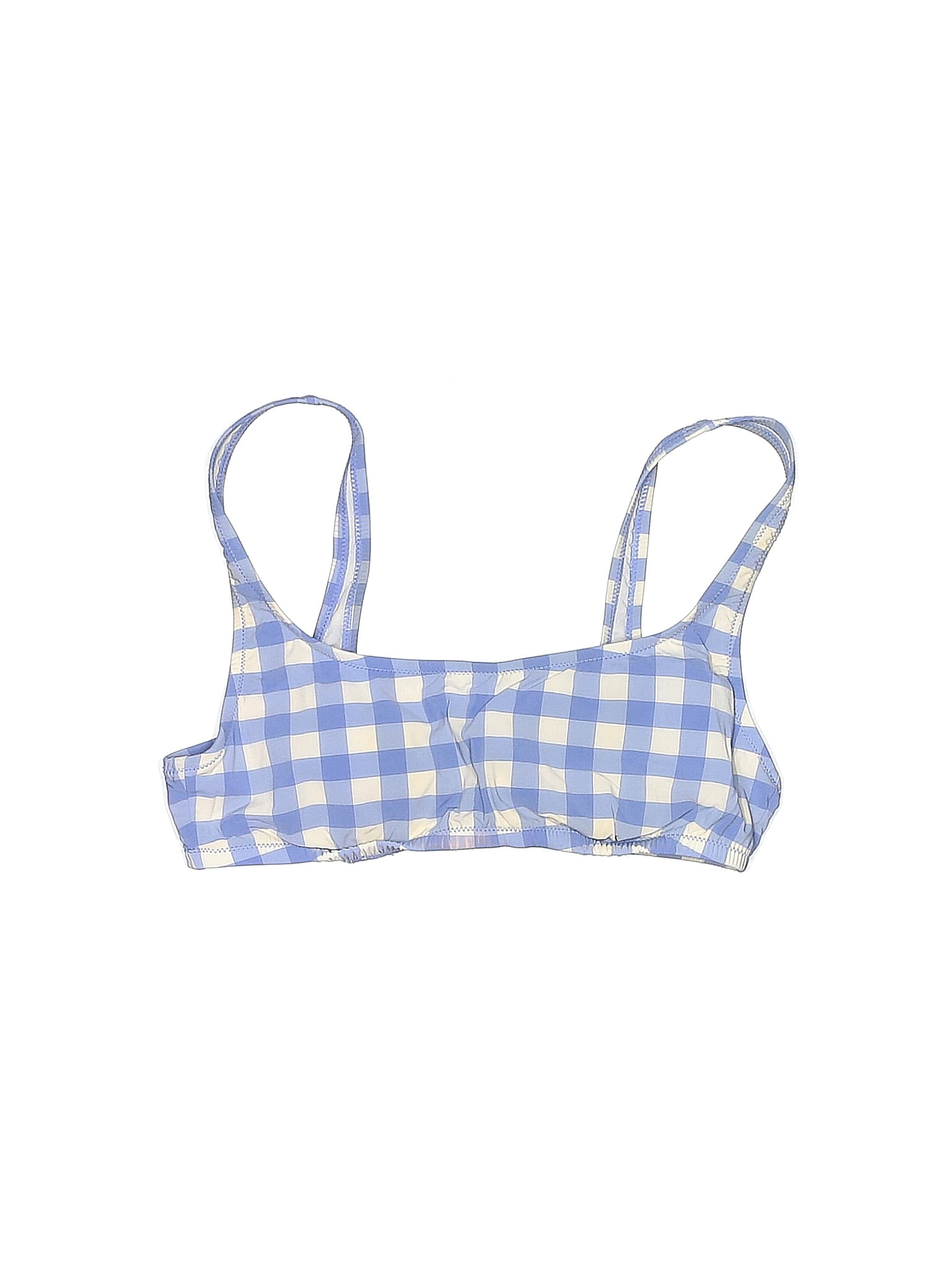 J.Crew Checkered-gingham Blue Swimsuit Top Size S - 70% off | thredUP