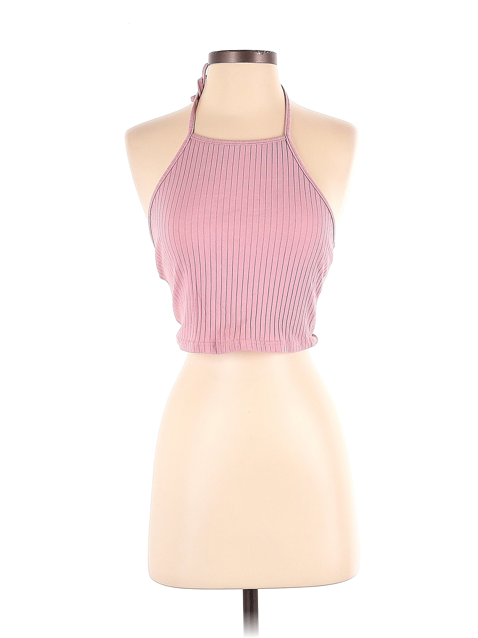 Shein Stripes Pink Halter Top Size S - 25% off | thredUP