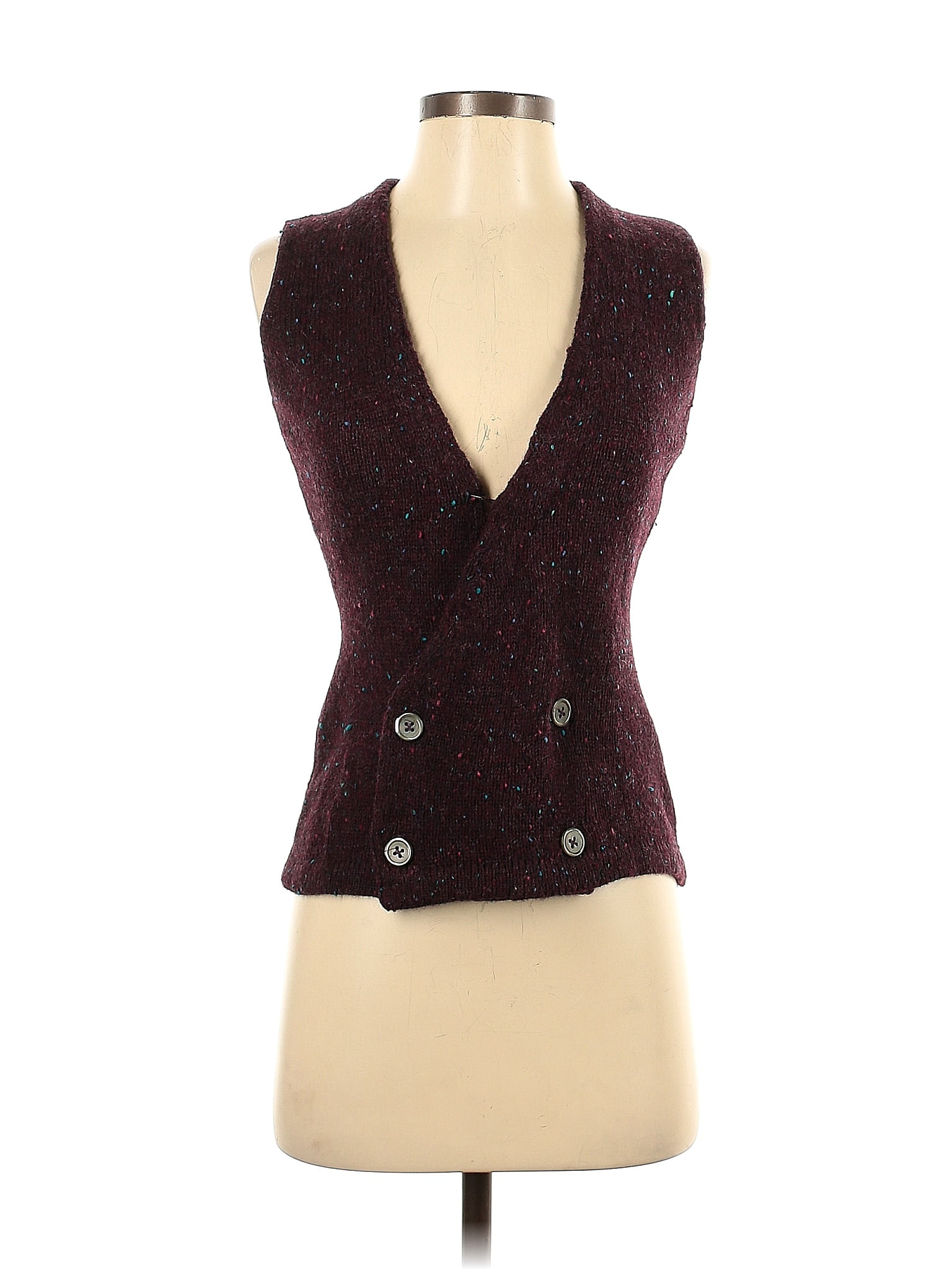 Mark Shale Color Block Solid Purple Burgundy Cardigan Size S - 90% off ...