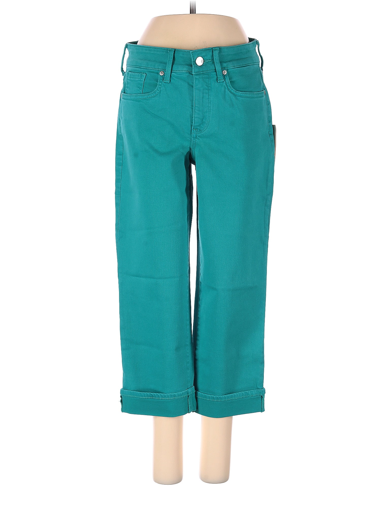 NYDJ Solid Teal Jeans Size 0 - 78% off | ThredUp