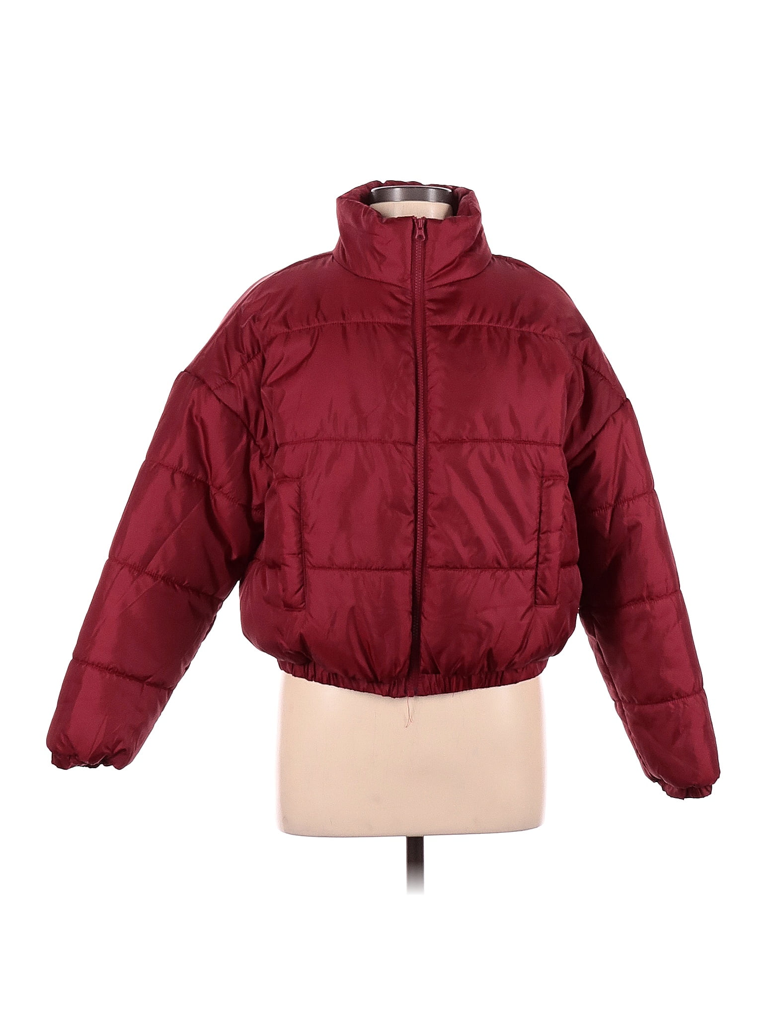 ABound 100% Polyester Solid Maroon Burgundy Jacket Size M - 56% off | thredUP