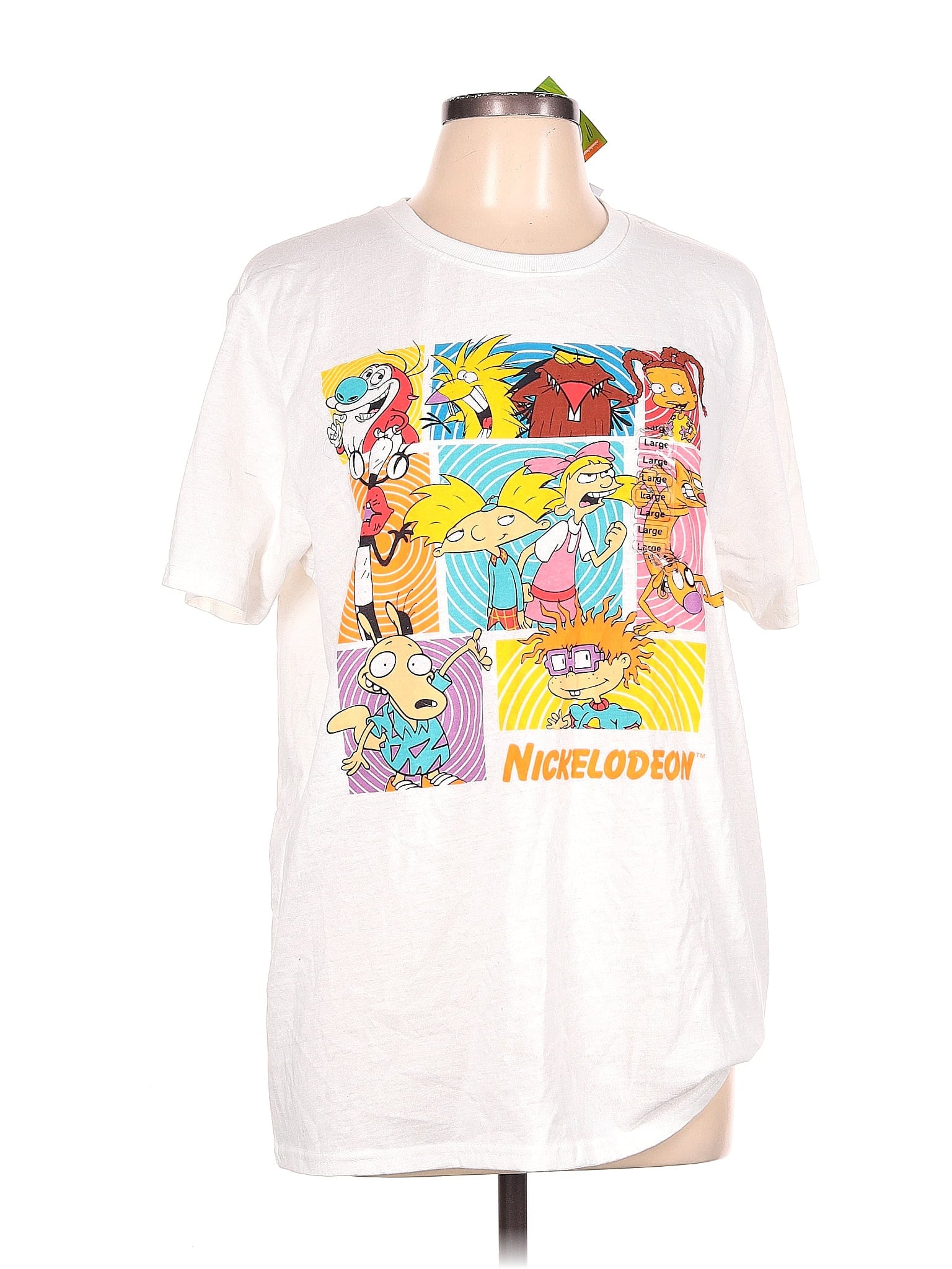 Nickelodeon Graphic White Short Sleeve T-Shirt Size L - 32% off | thredUP