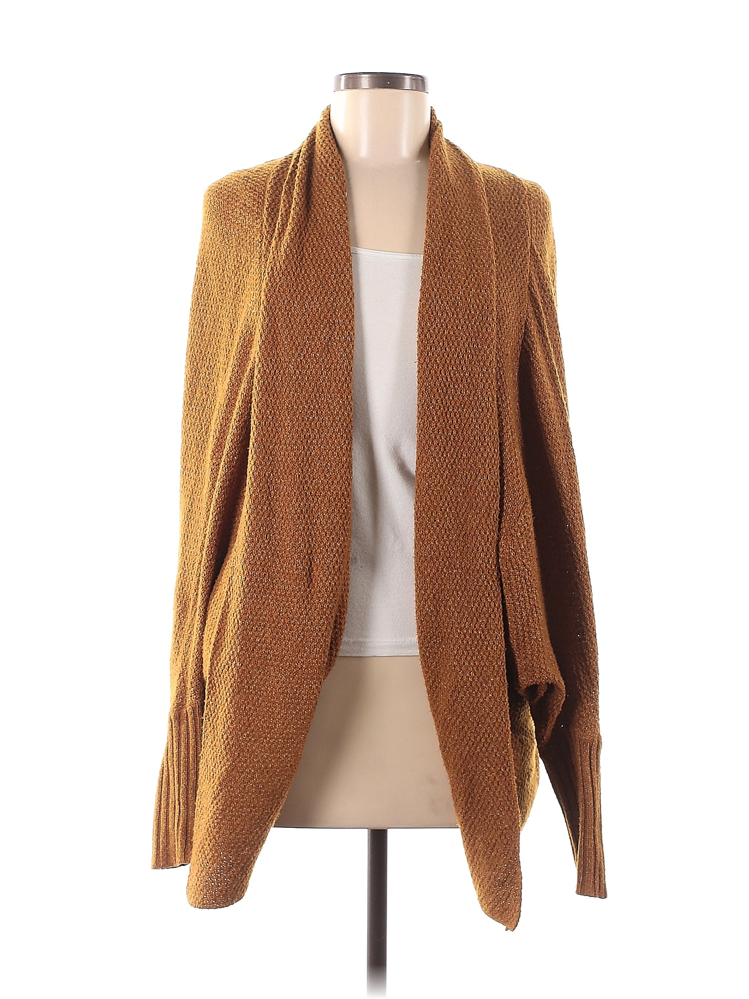 Staccato 100% Polyester Color Block Solid Brown Cardigan Size S - 72% ...