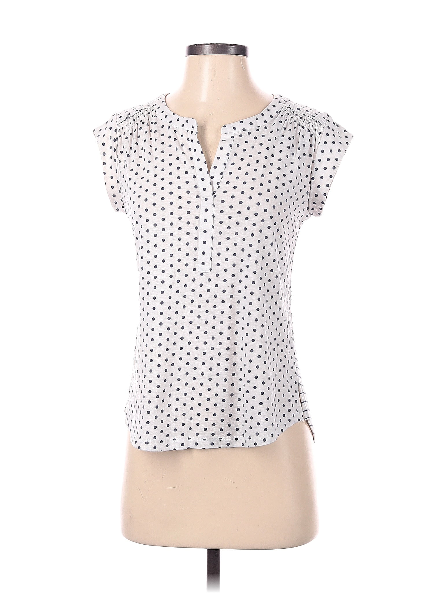 Daniel Rainn Polka Dots White Short Sleeve T-Shirt Size XS - 62% off ...