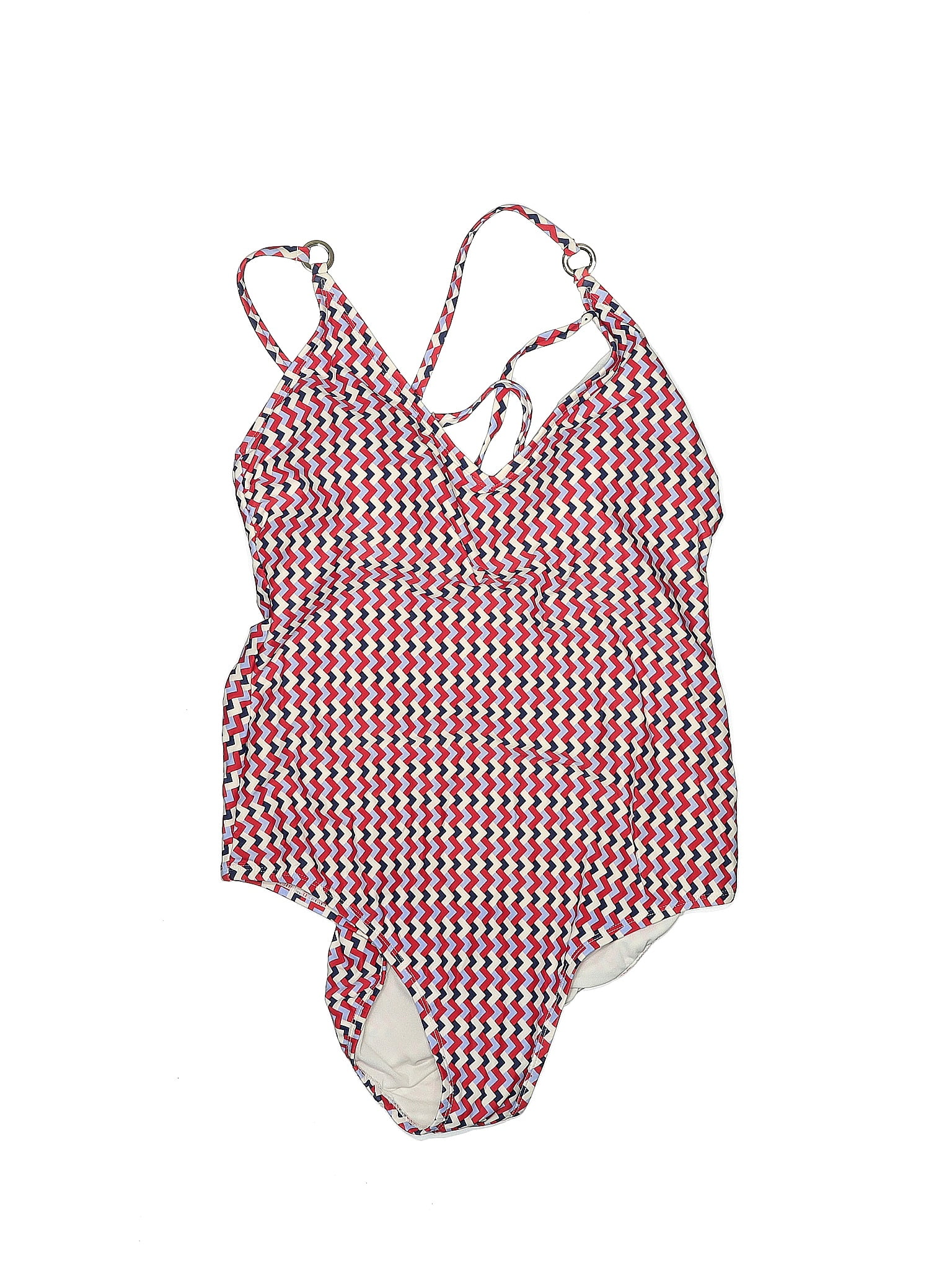 Kona Sol Stripes Multi Color Red One Piece Swimsuit Size L - 36% off ...
