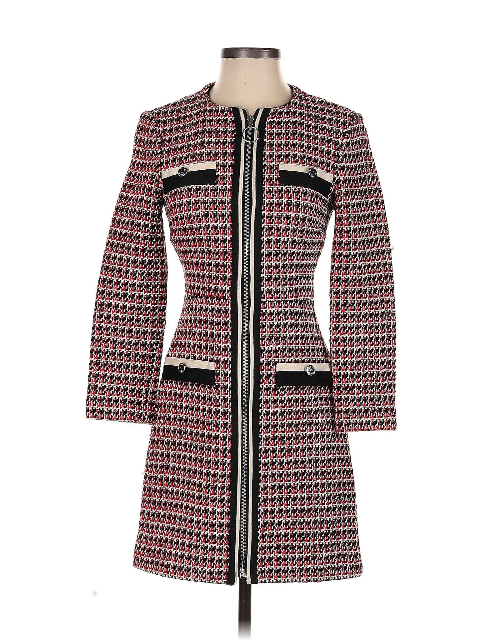 Maje Multi Color Red Coat Size 34 (FR) - 78% off | thredUP