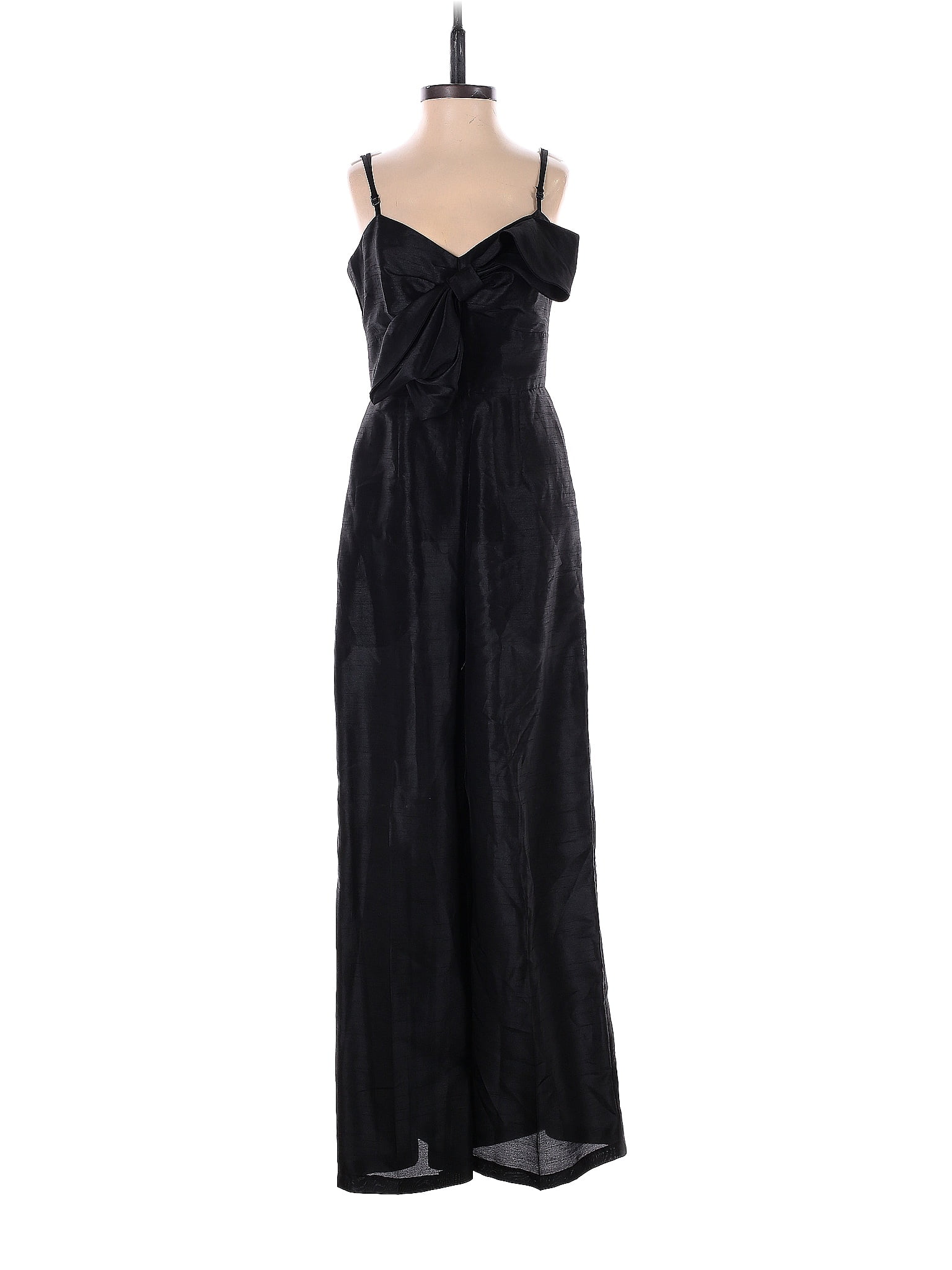 Hutch 100% Polyester Solid Black Solana Satin Jumpsuit Size 0 - 76% off ...