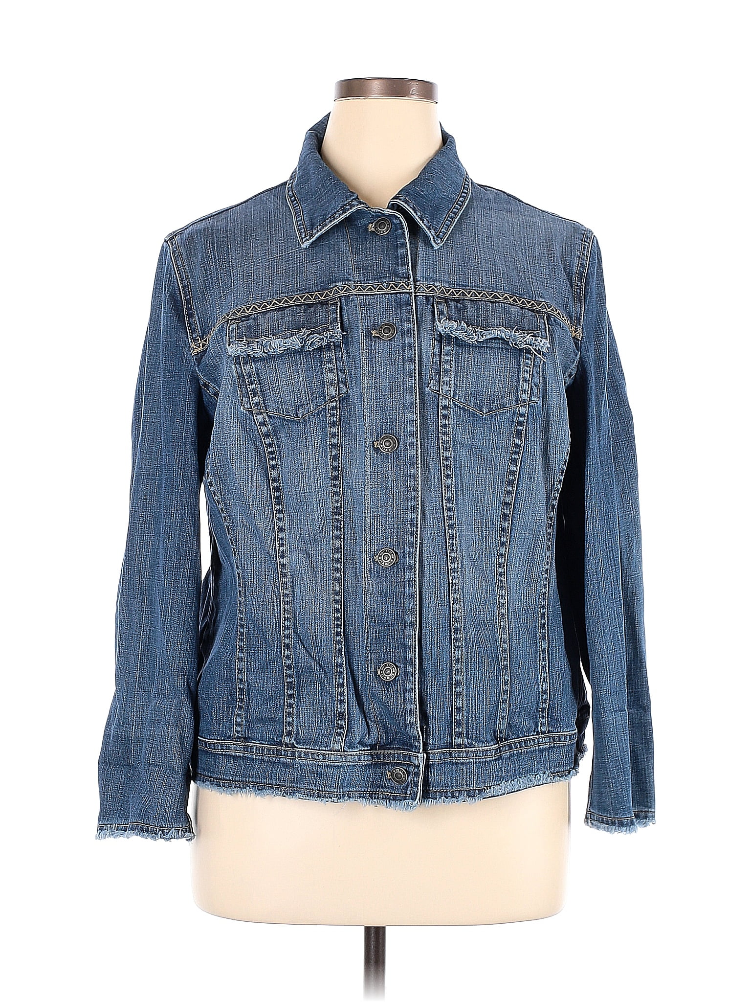 Talbots Blue Denim Jacket Size 16 - 74% off | thredUP
