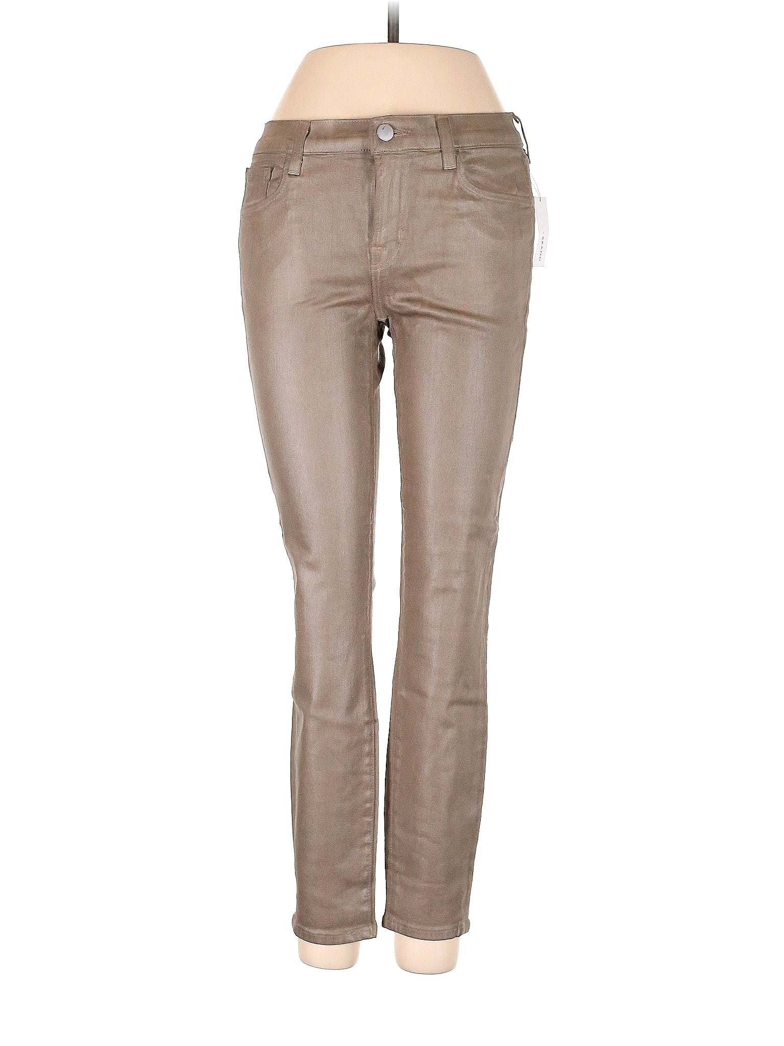 J Brand Solid Brown Faux Leather Pants 25 Waist - 82% off | thredUP