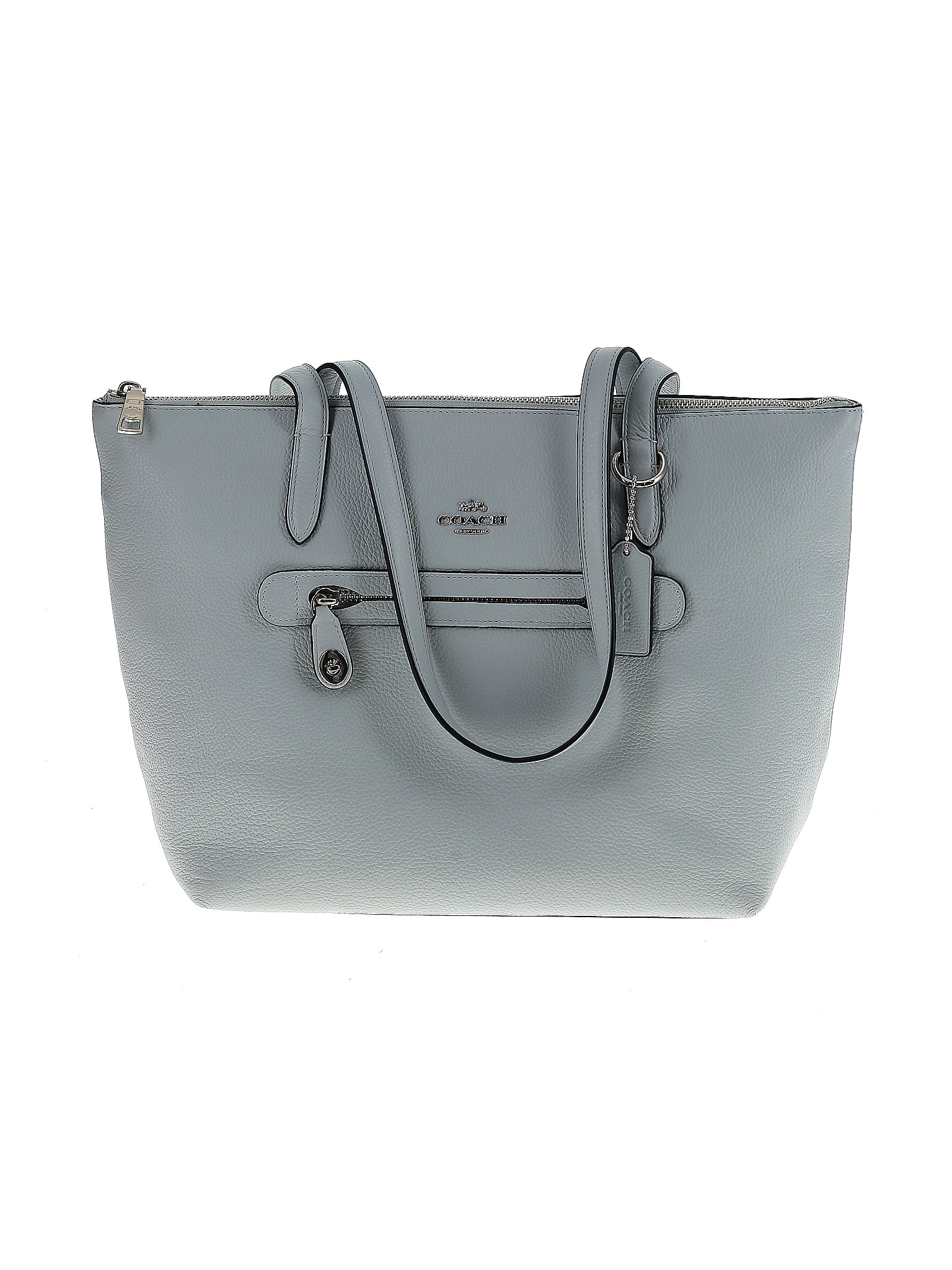 Coach 100% Leather Solid Gray Leather Shoulder Bag One Size - 74% off ...
