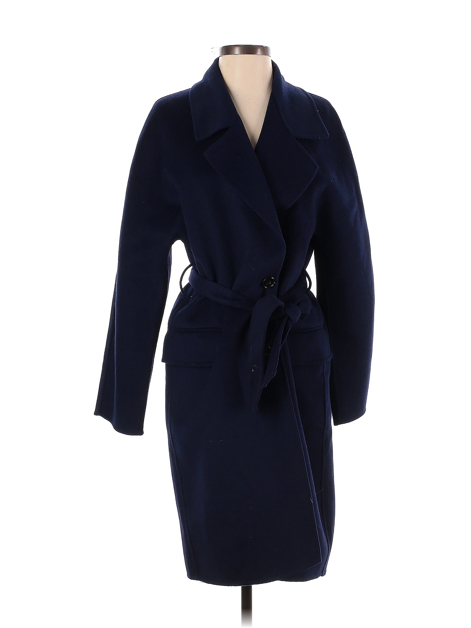 Rails Solid Navy Blue Wool Coat Size S - 72% off | thredUP