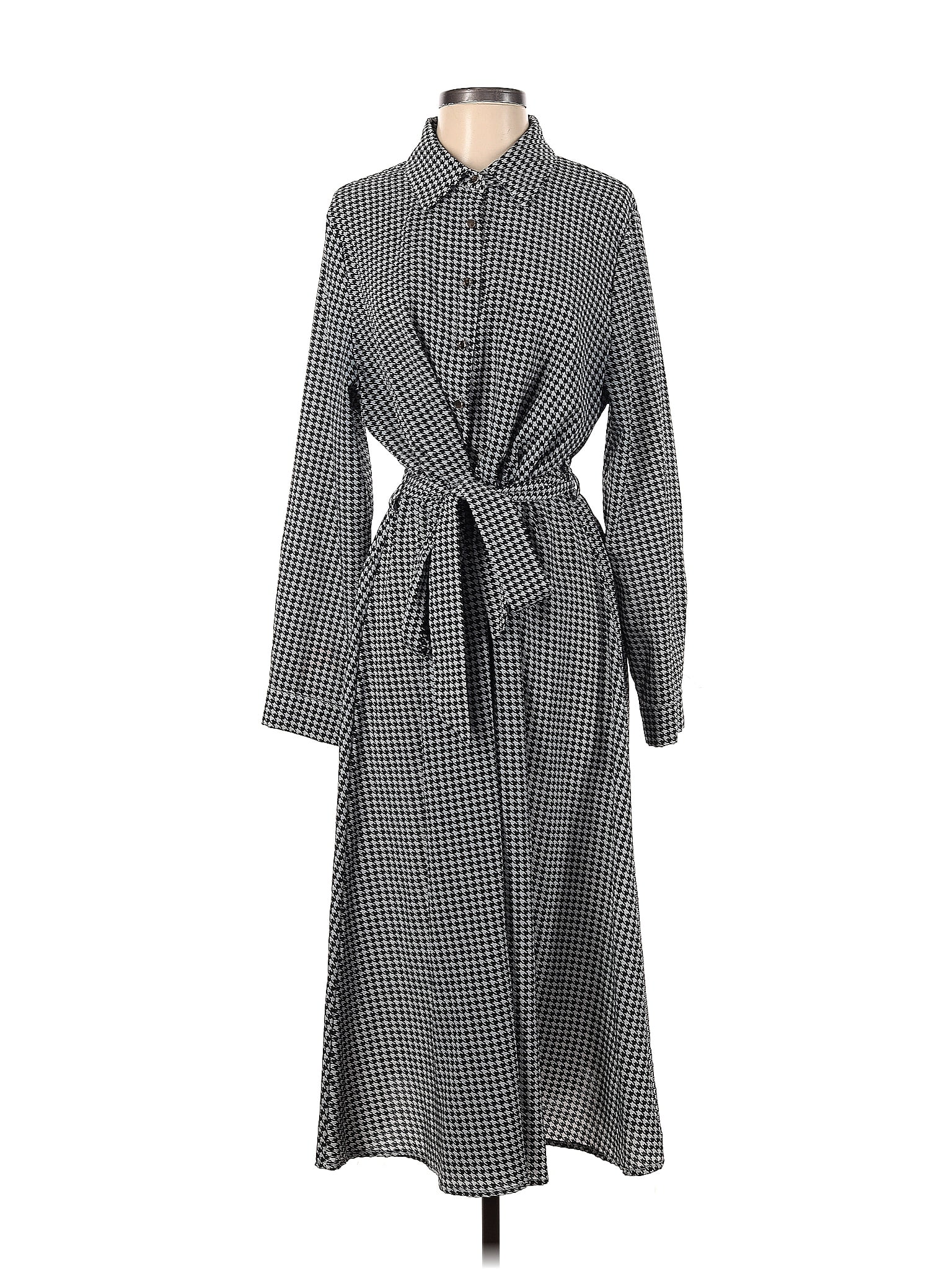 Quiz 100 Polyester Multi Color Gray Casual Dress Size 10 68 Off