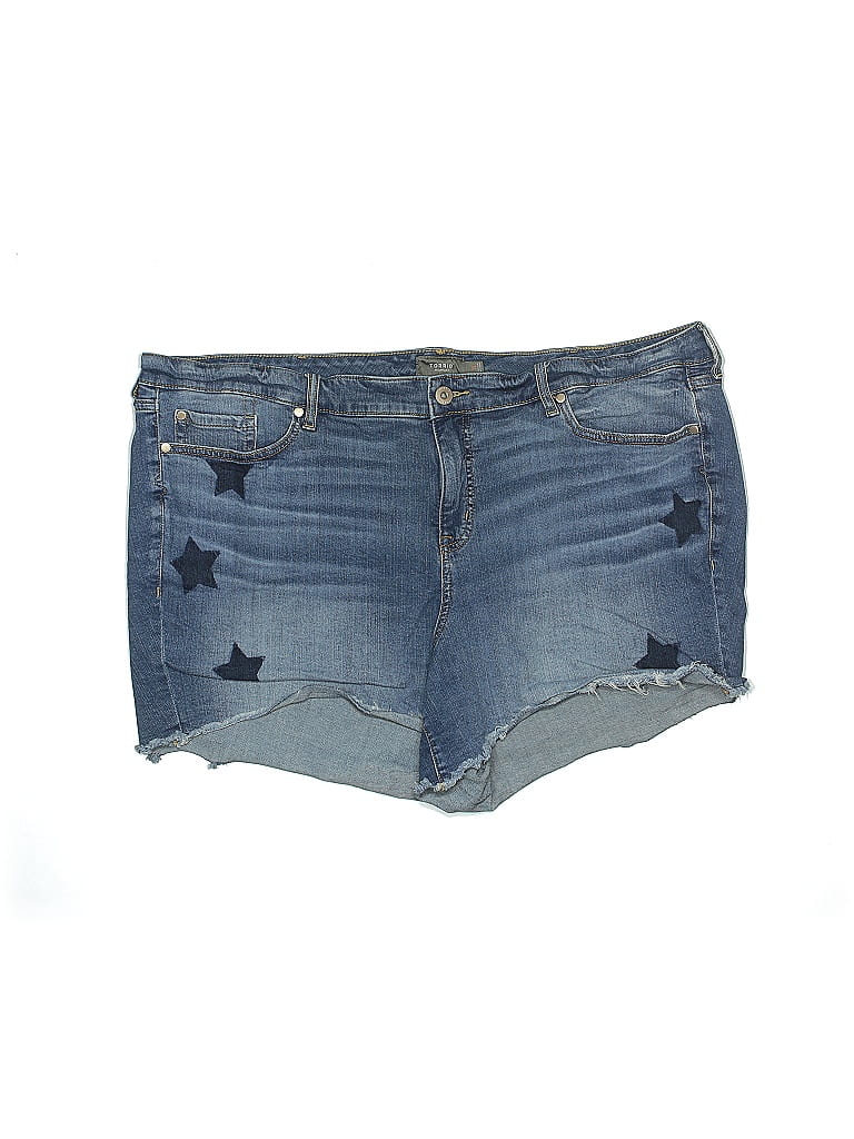 Torrid Solid Blue Denim Shorts Size 26 (Plus) - 59% off | thredUP