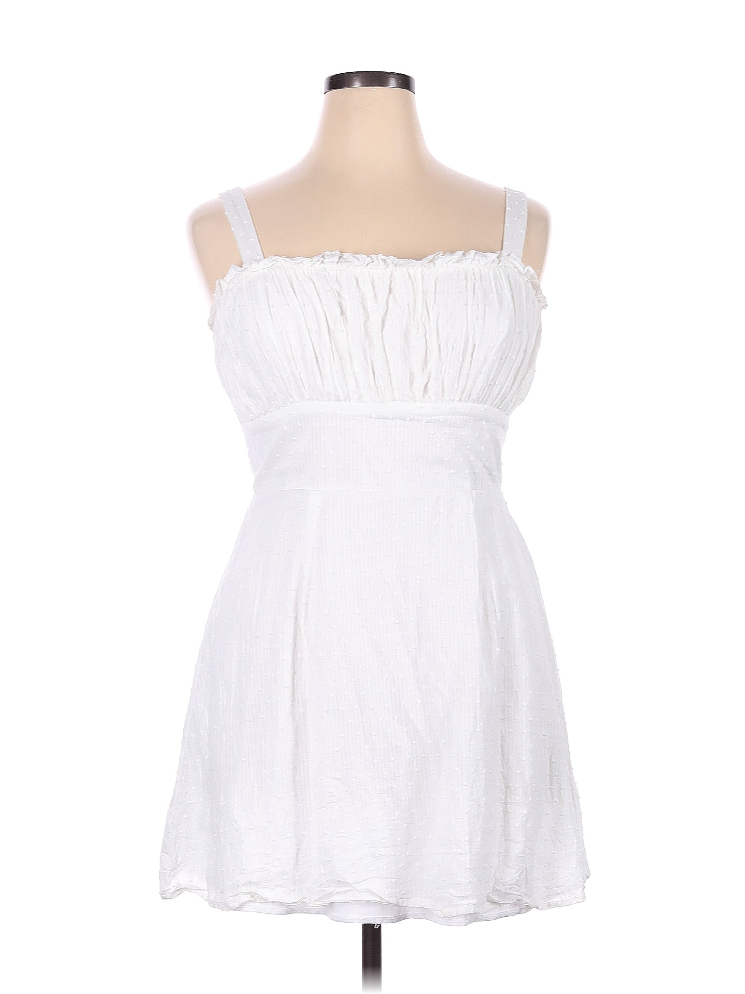 Blue Rain 100 Cotton Solid White Casual Dress Size Xl 49 Off Thredup