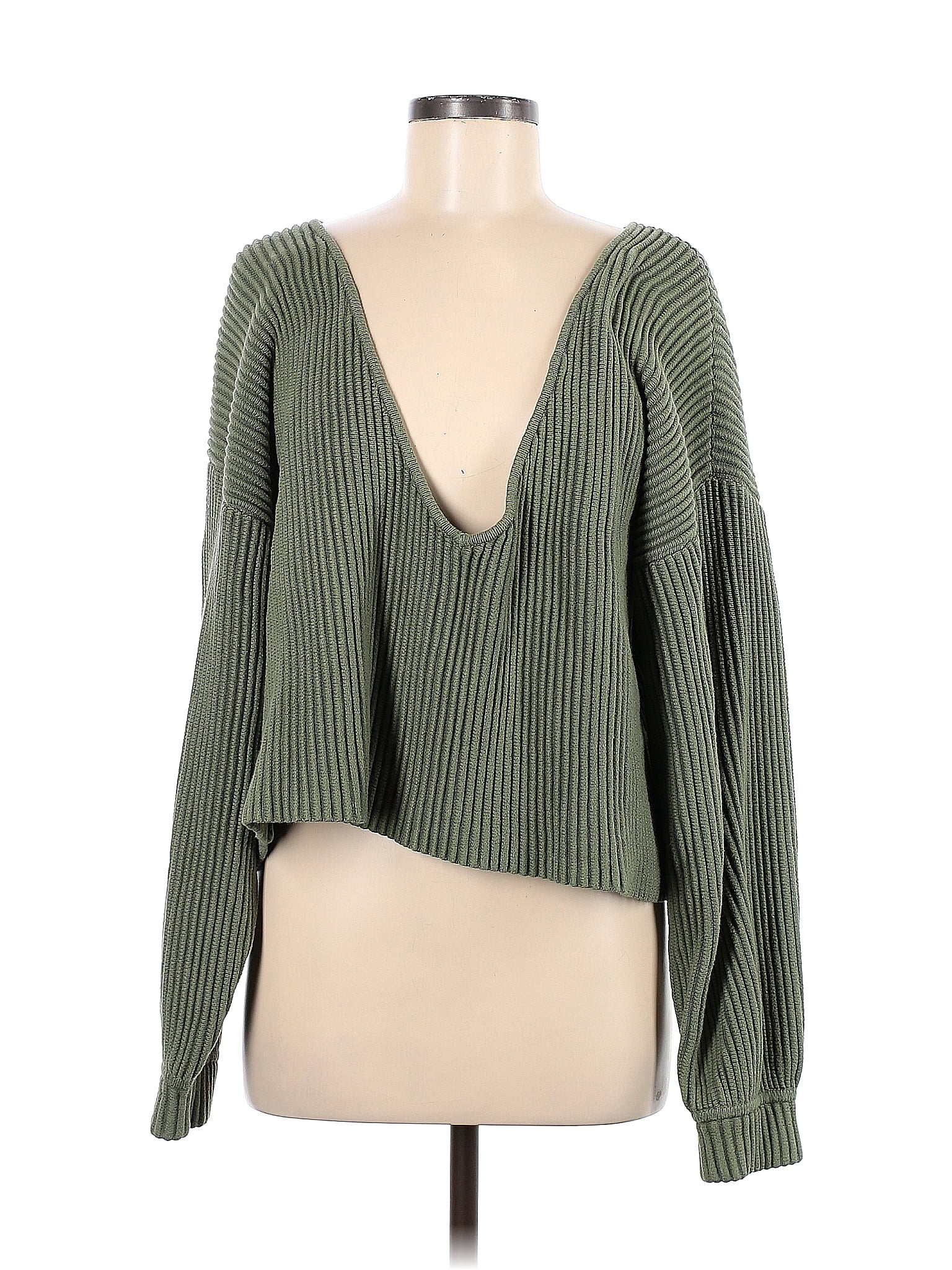 Lunya Color Block Solid Green Pullover Sweater Size M - 54% off | thredUP