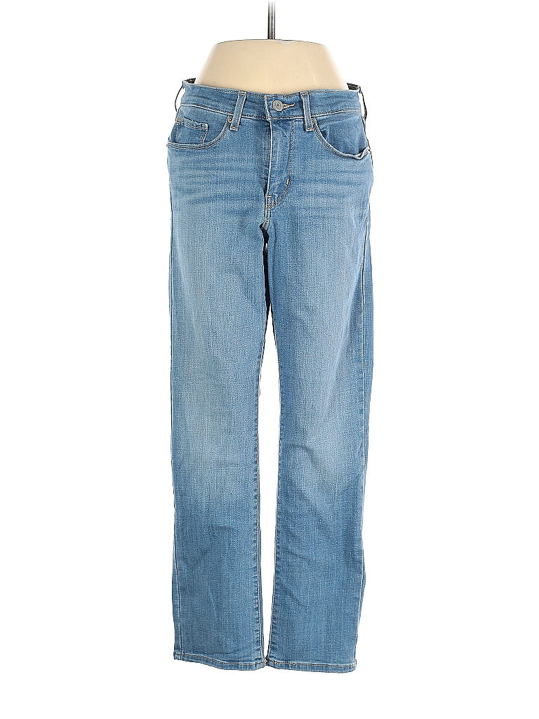 Levi's Solid Blue Jeans Size 4 - 59% off | thredUP