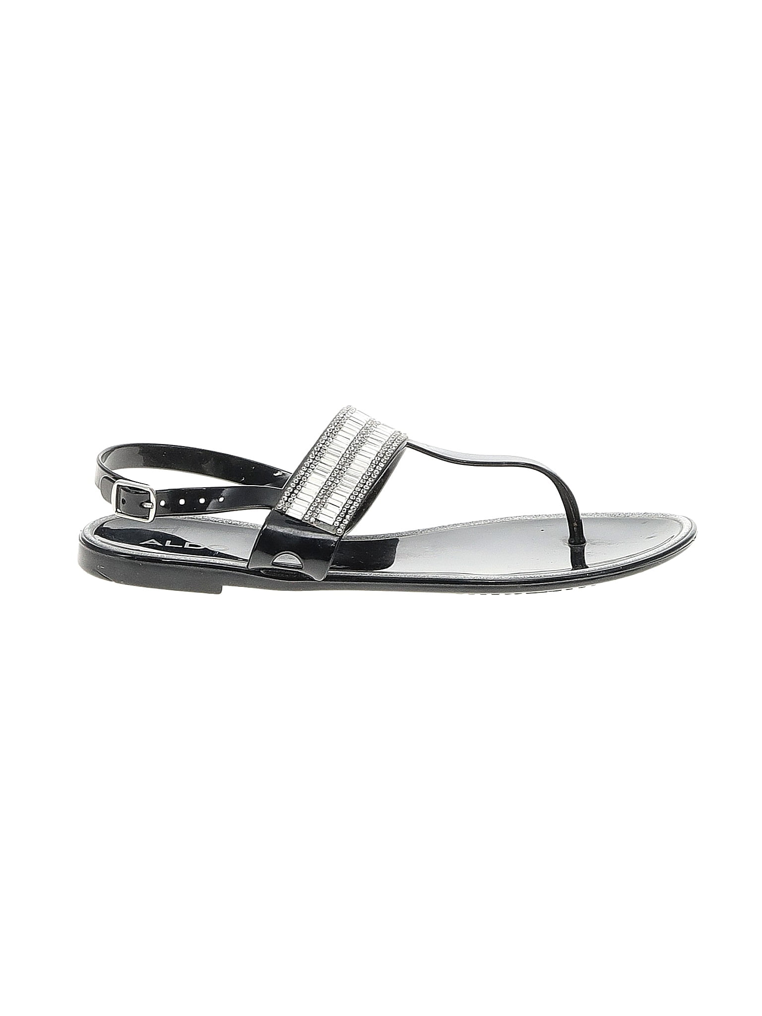 Aldo Black Silver Sandals Size 6 1/2 - 61% off | thredUP