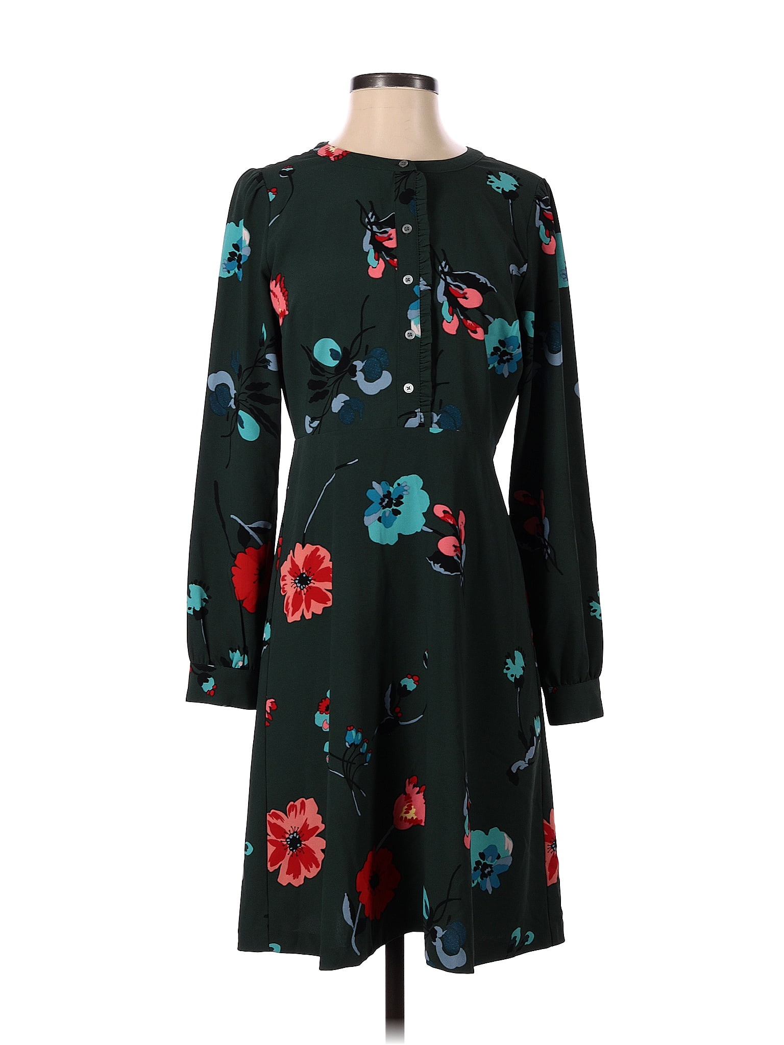 Ann Taylor LOFT Floral Black Casual Dress Size 2 - 65% off | thredUP