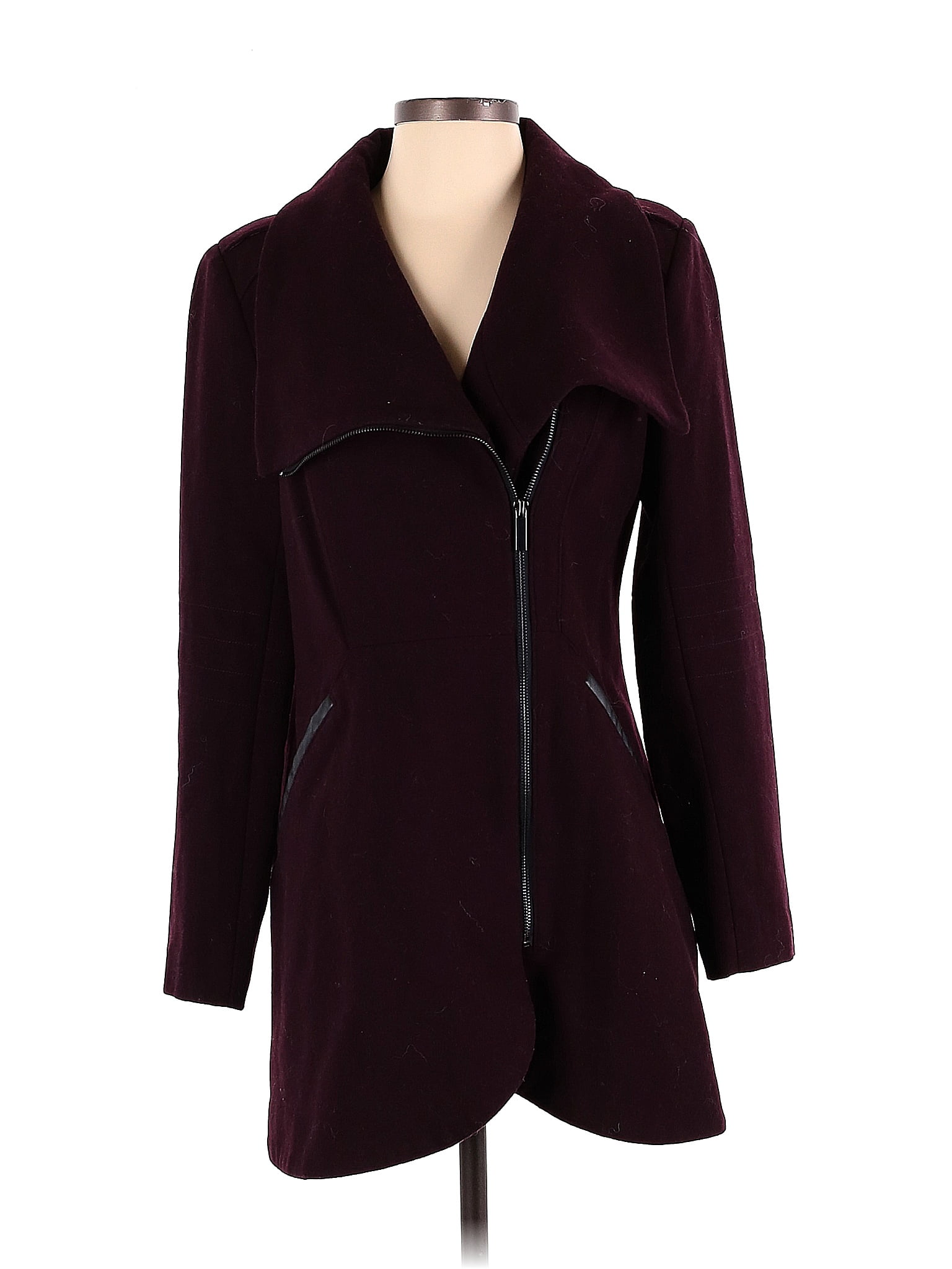 French Connection Solid Burgundy Jacket Size S - 77% off | thredUP