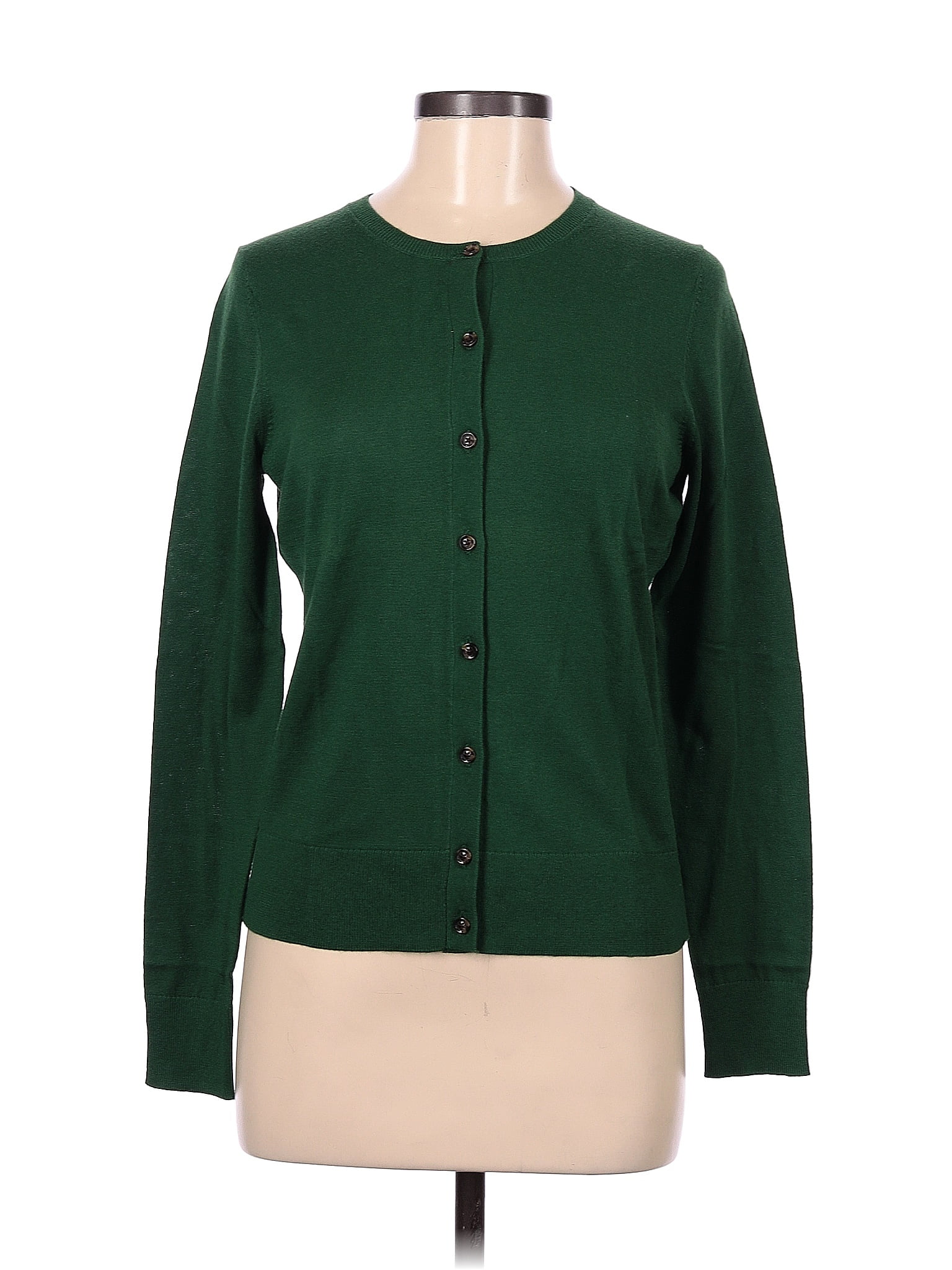 Ann Taylor Color Block Solid Green Cardigan Size M - 74% off | thredUP