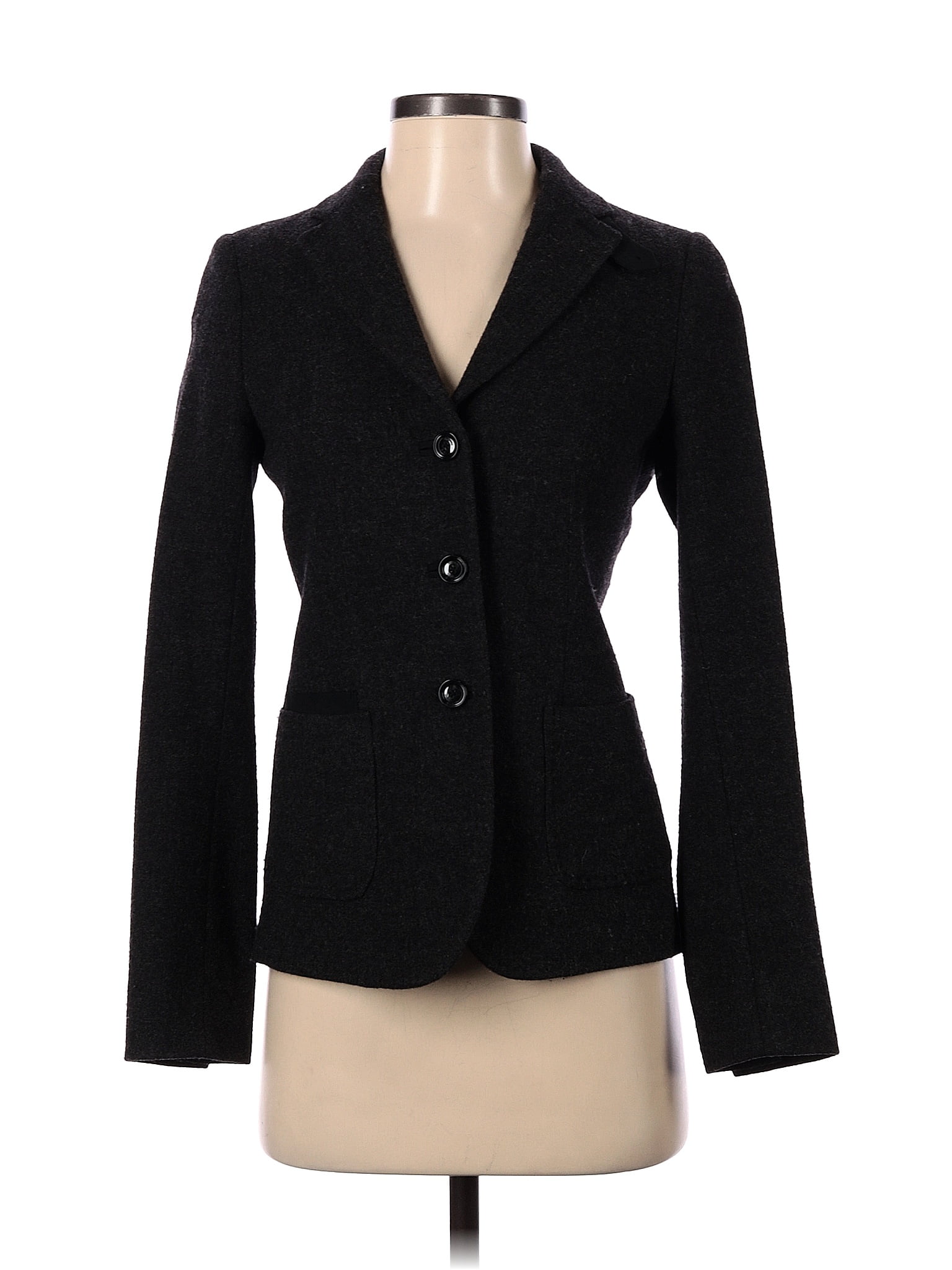 Massimo Dutti Solid Black Blazer Size 4 - 79% off | thredUP