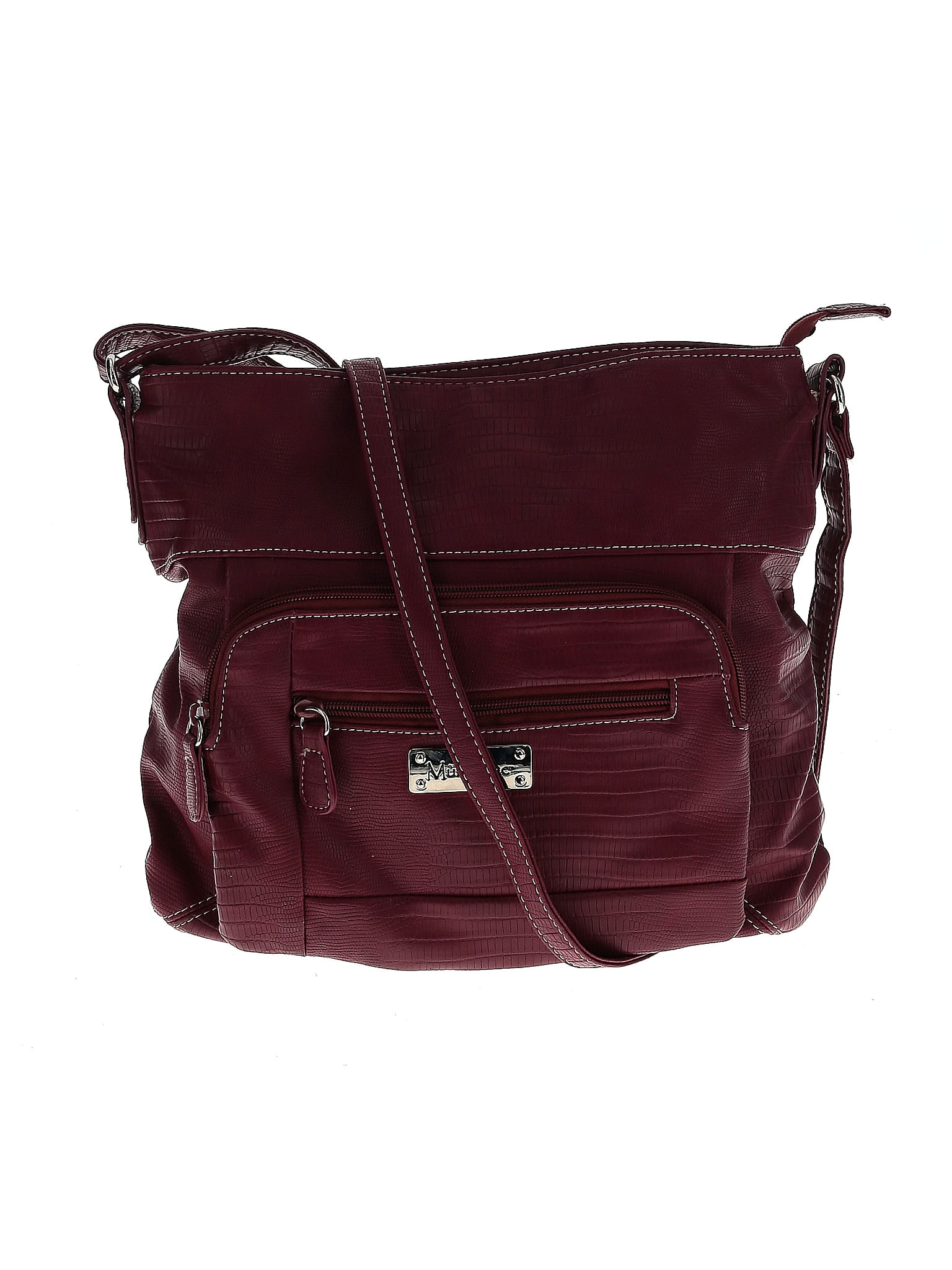 MultiSac Graphic Solid Maroon Burgundy Crossbody Bag One Size - 57% off ...