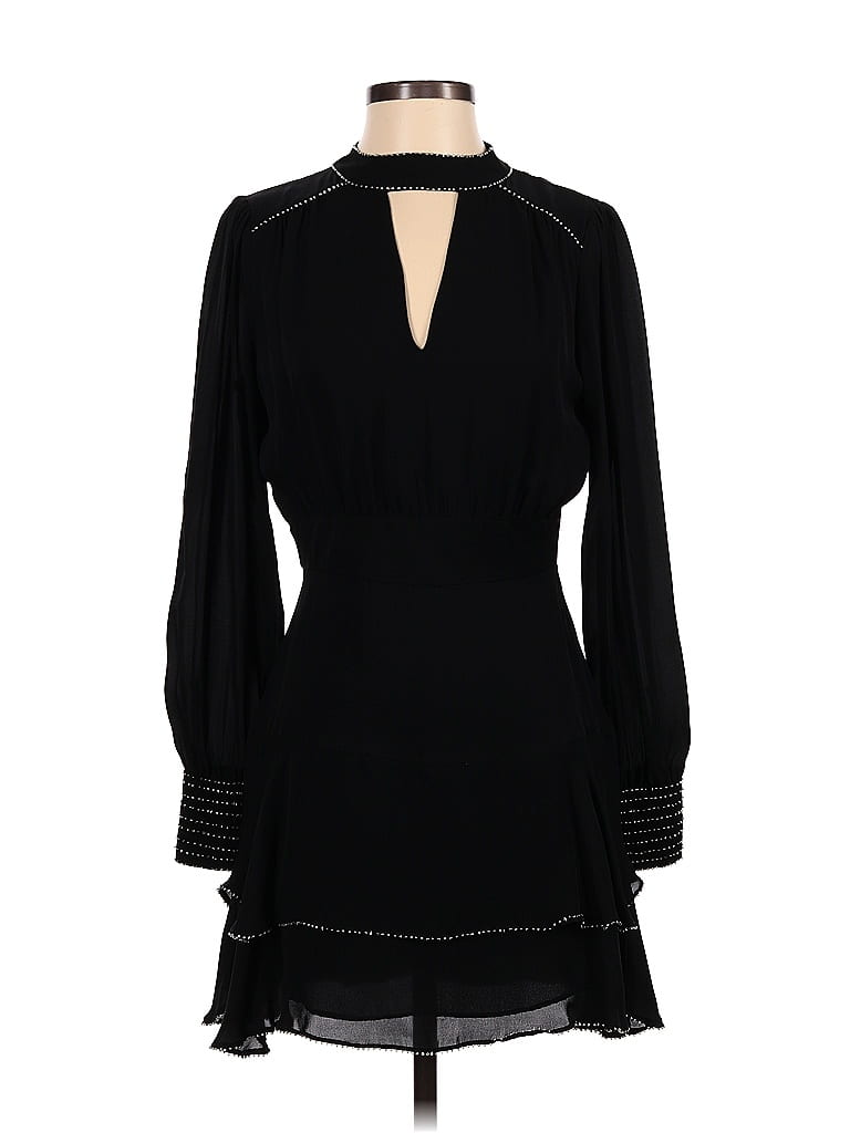 Parker 100 Silk Solid Black Cocktail Dress Size 2 80 Off Thredup