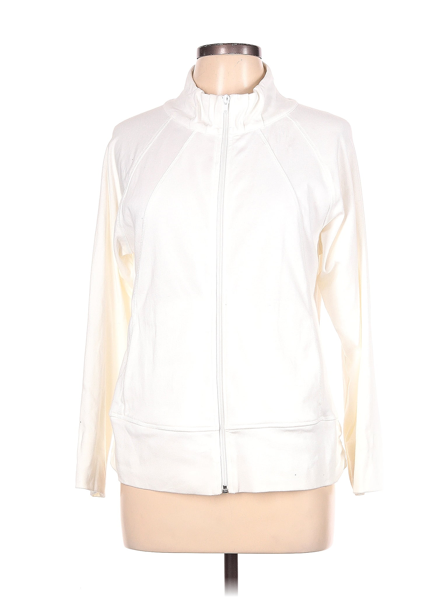 Fresh Produce Solid Ivory Jacket Size L - 69% off | thredUP