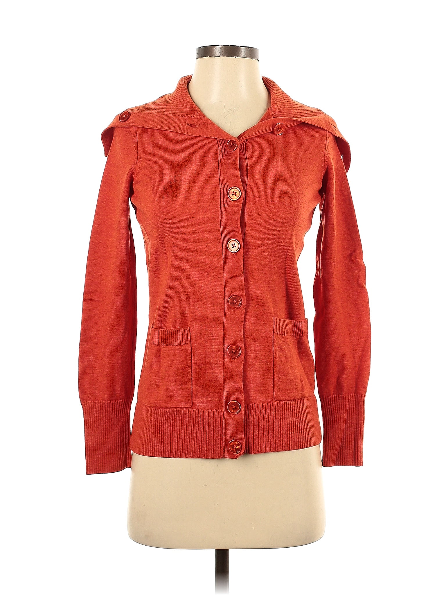 Talbots 100% Merino Wool Orange Cardigan Size XS - 80% off | ThredUp