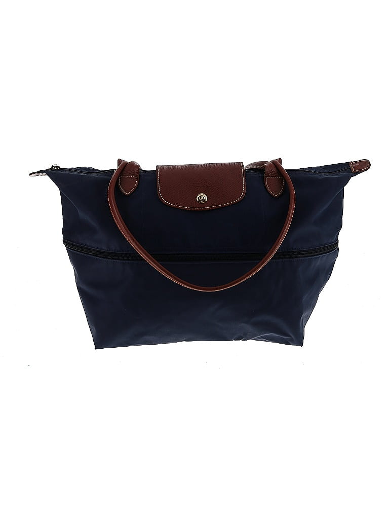 Longchamp Color Block Solid Blue Le Pliage Expandable Tote One Size ...