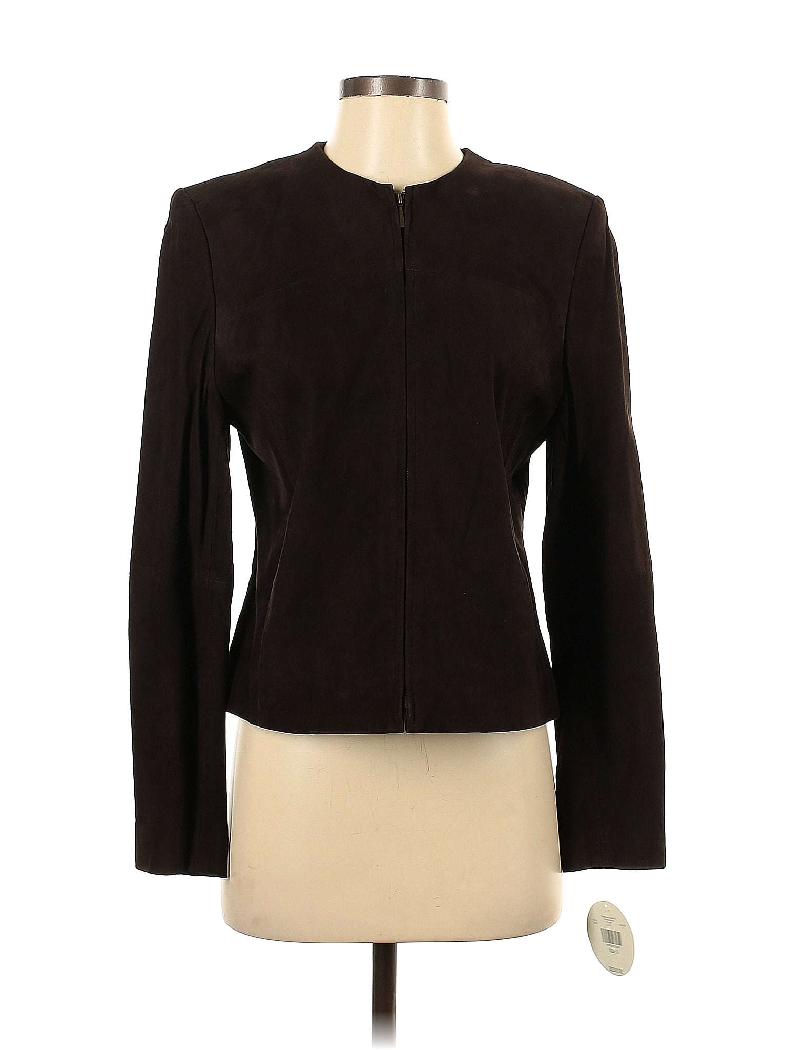 Valerie Stevens 100% Leather Solid Brown Jacket Size S - 62% off | thredUP