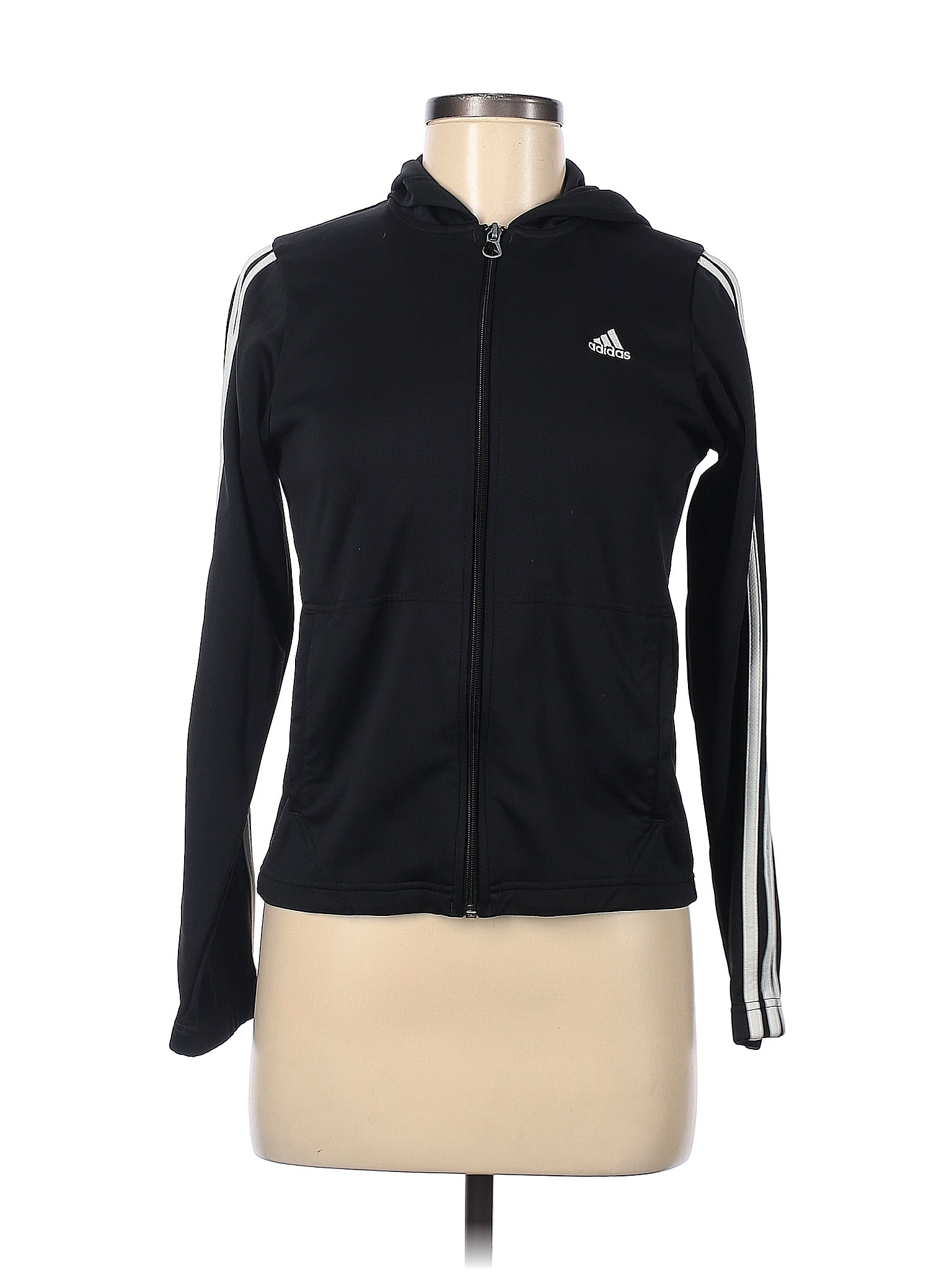 Adidas 100% Polyester Black Track Jacket Size M - 65% off | thredUP