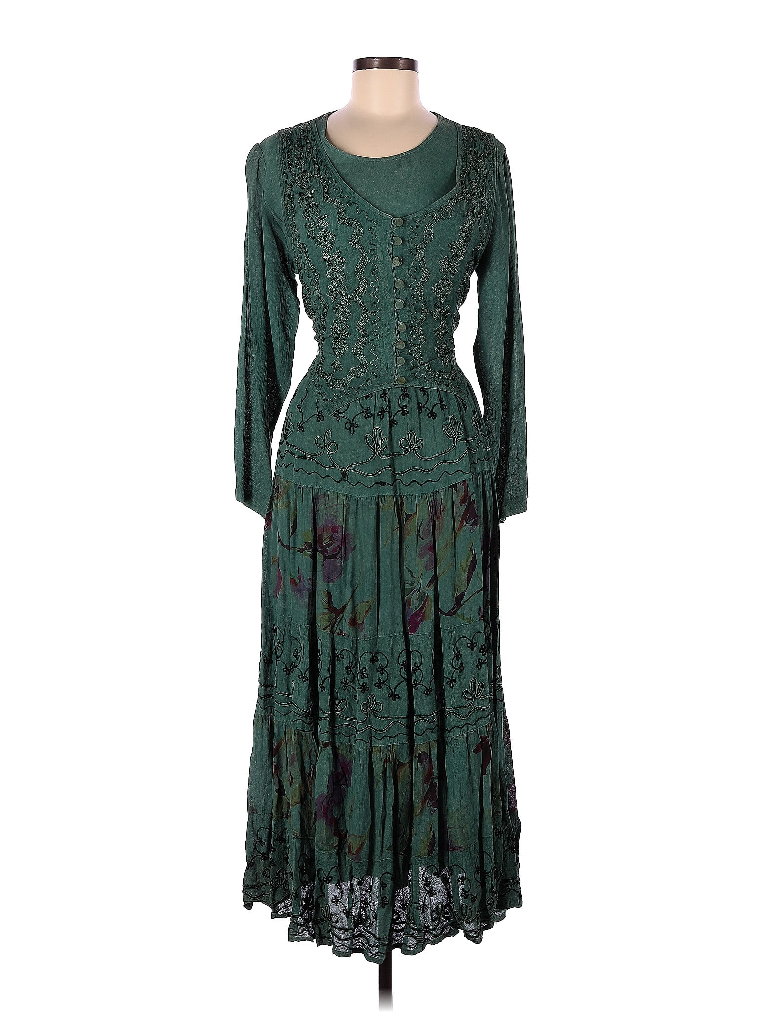 Assorted Brands 100 Rayon Solid Green Cocktail Dress Size M 51 Off